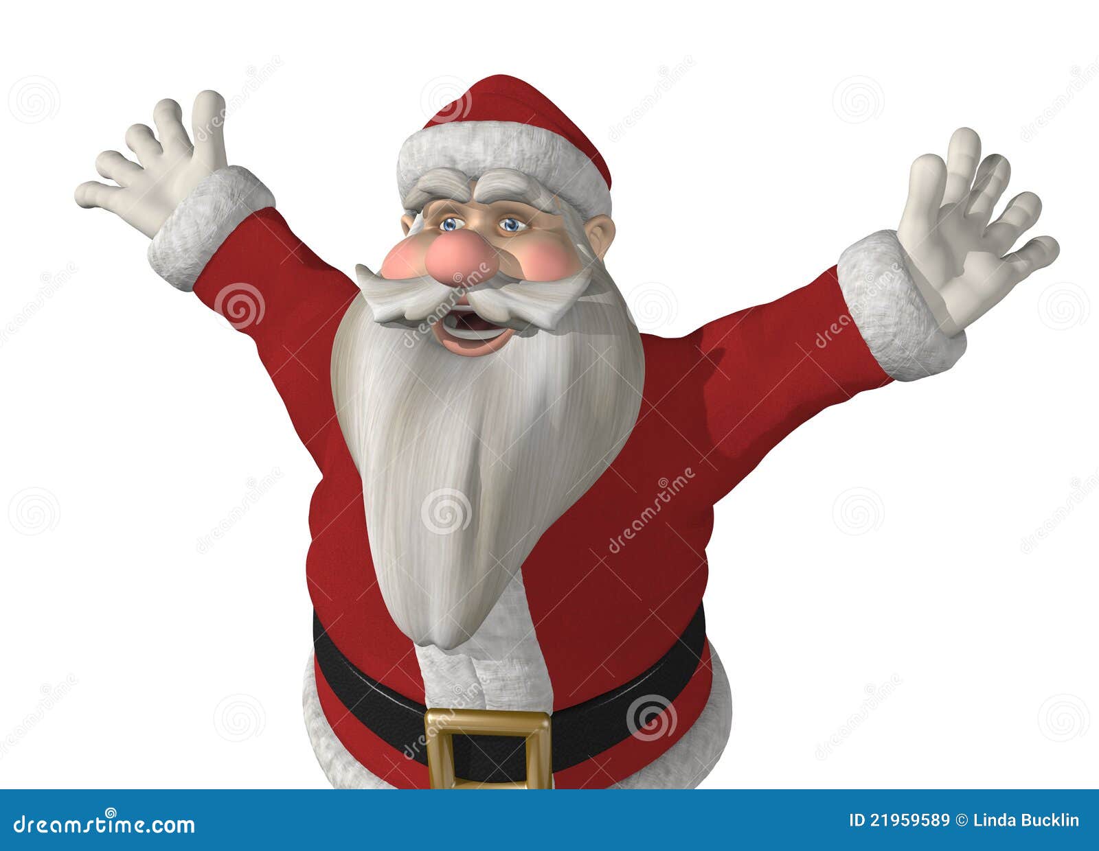 Santa Has Somrthing Exciting To Say! Stock Illustration - Illustration ...