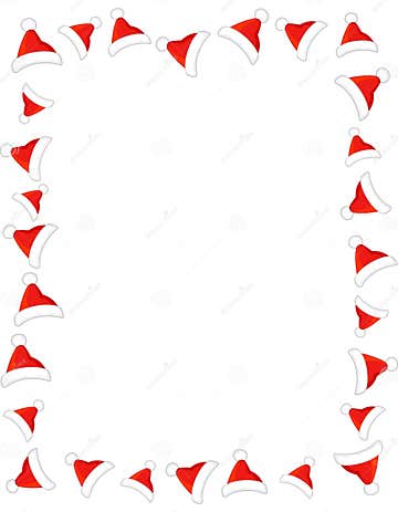 Santa hat border / frame stock vector. Illustration of shapes - 11223879