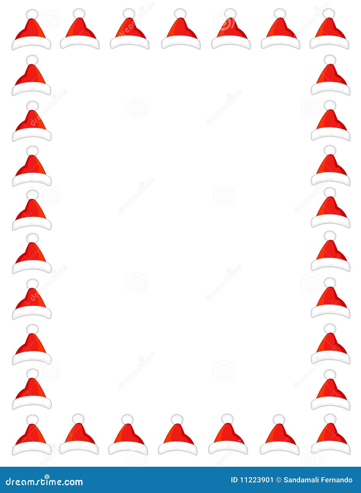 Santa hat border / frame stock vector. Illustration of frame - 11223901