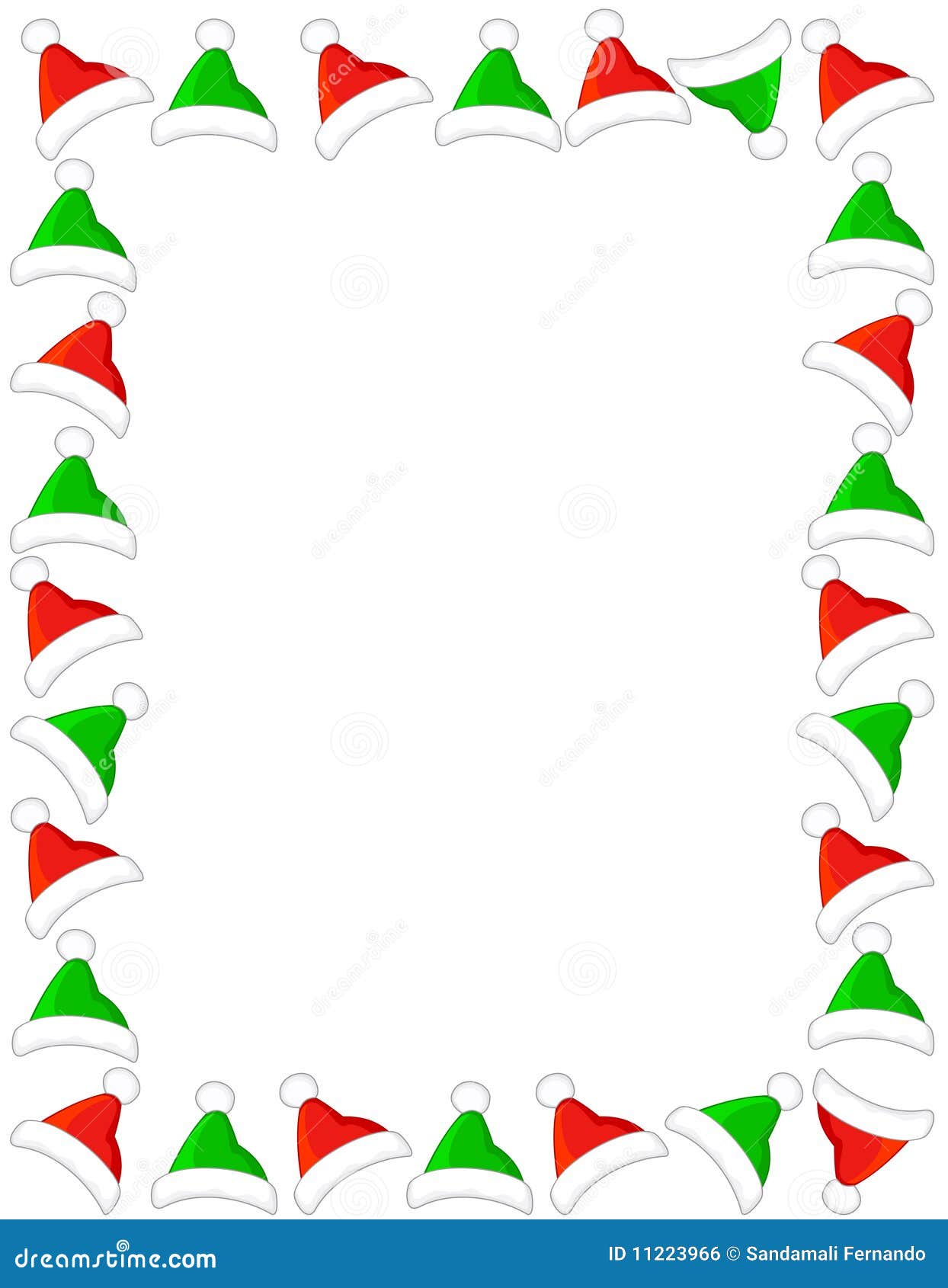 Santa hat border / frame stock vector. Illustration of celebration ...