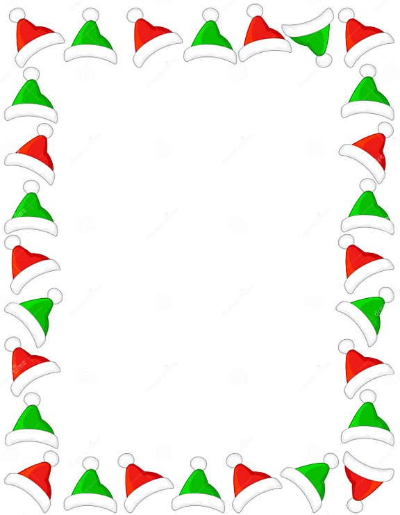 Santa hat border / frame stock vector. Illustration of celebration ...