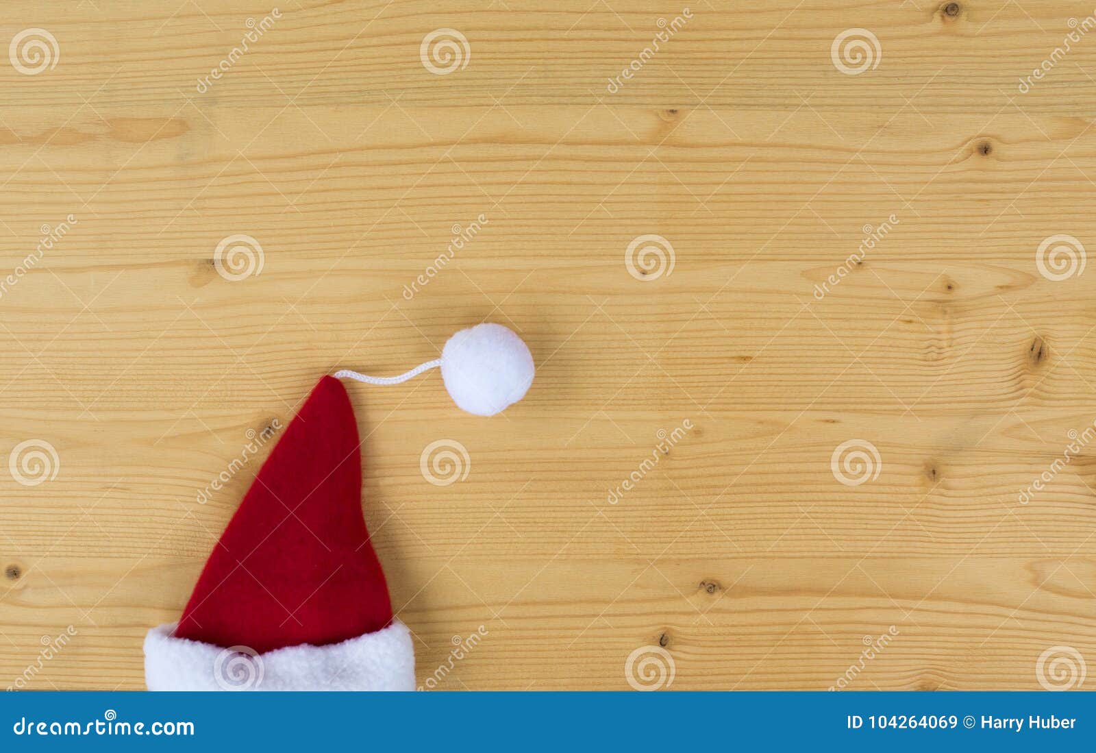 Santa hat, christmas card stock image. Image of wooden - 104264069