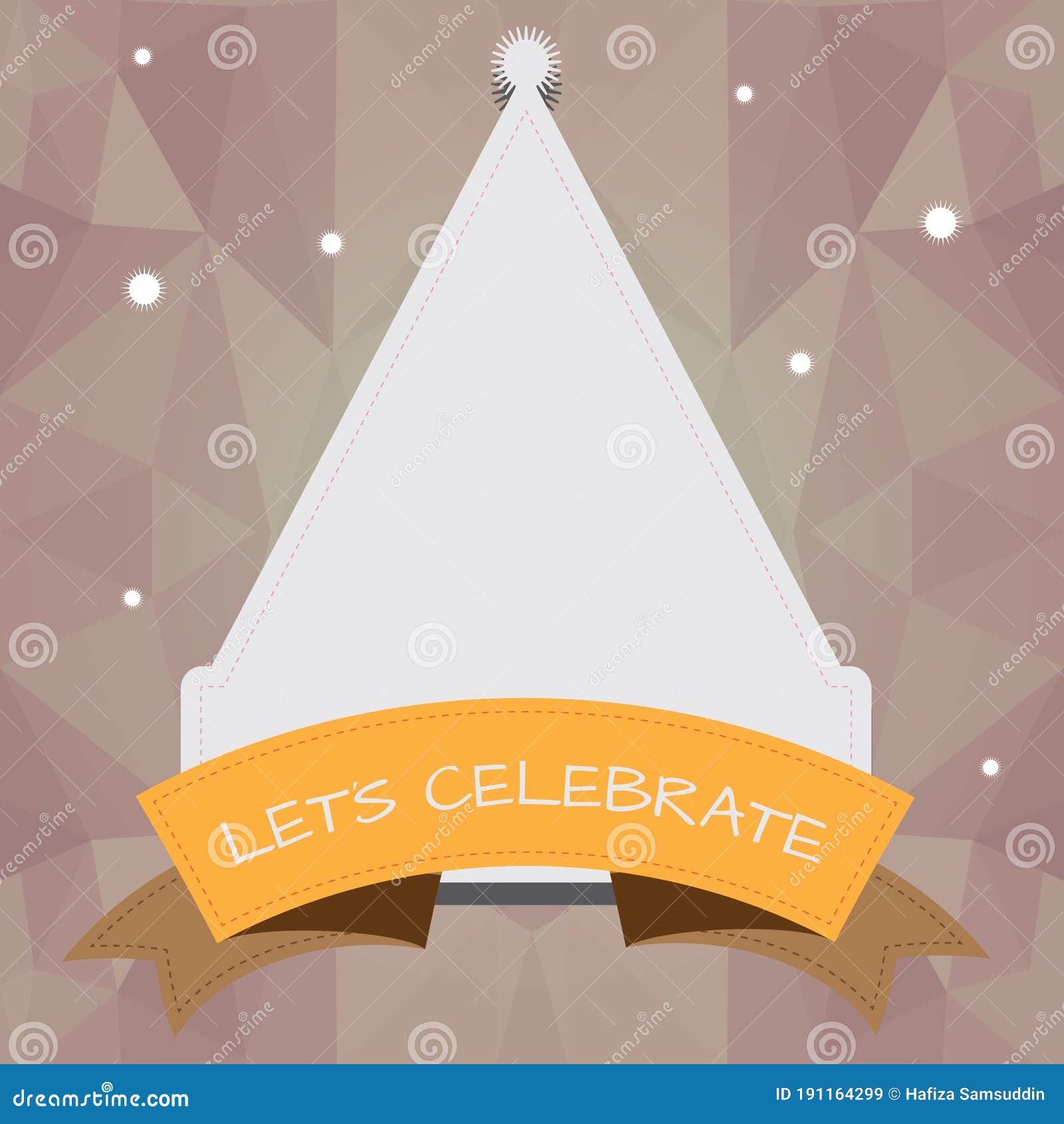 Santa Hat Frame. Vector Illustration Decorative Design Stock Vector ...