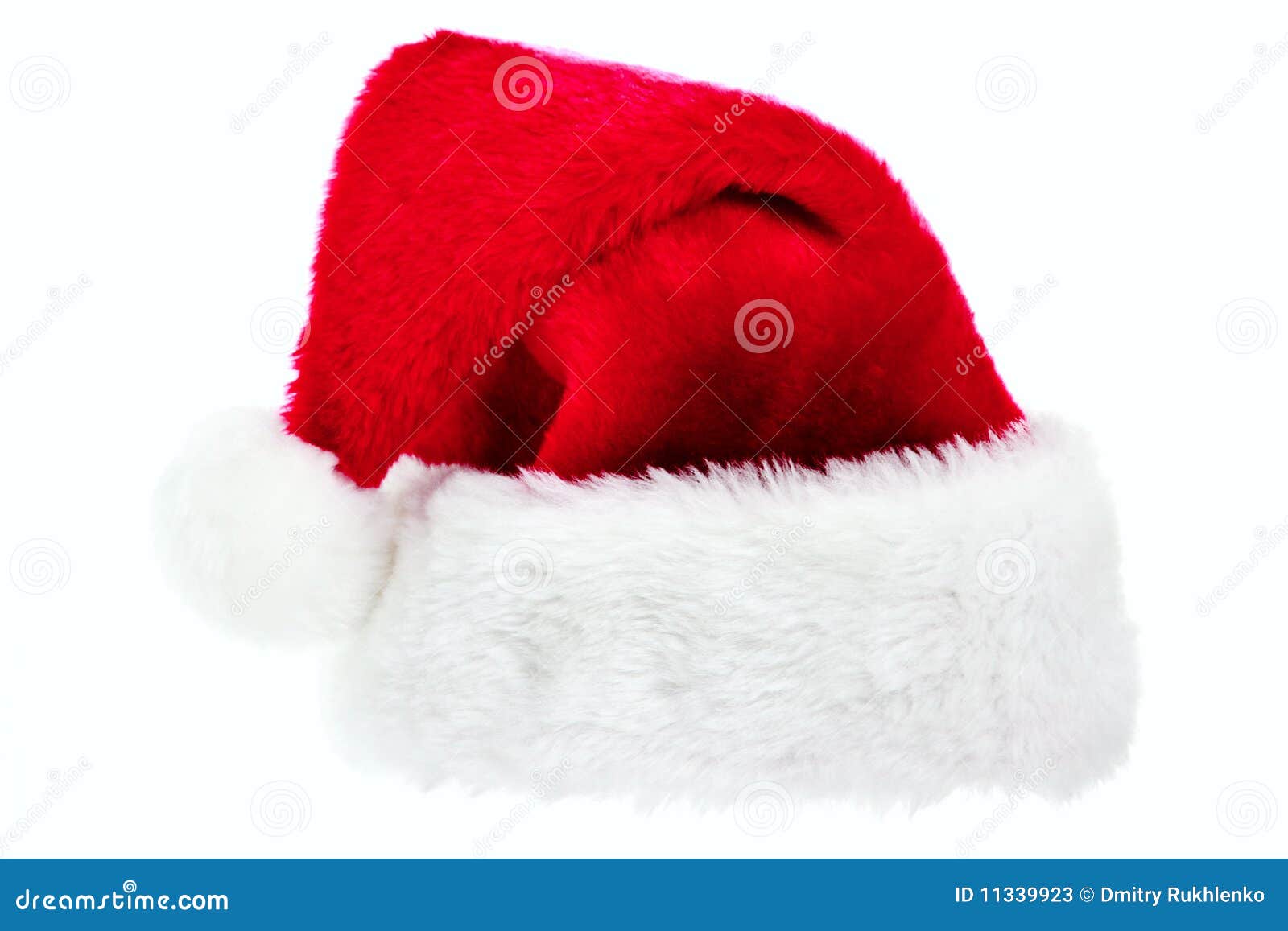 Santa Hat Isolated on White Stock Image - Image of symbol, holidays ...