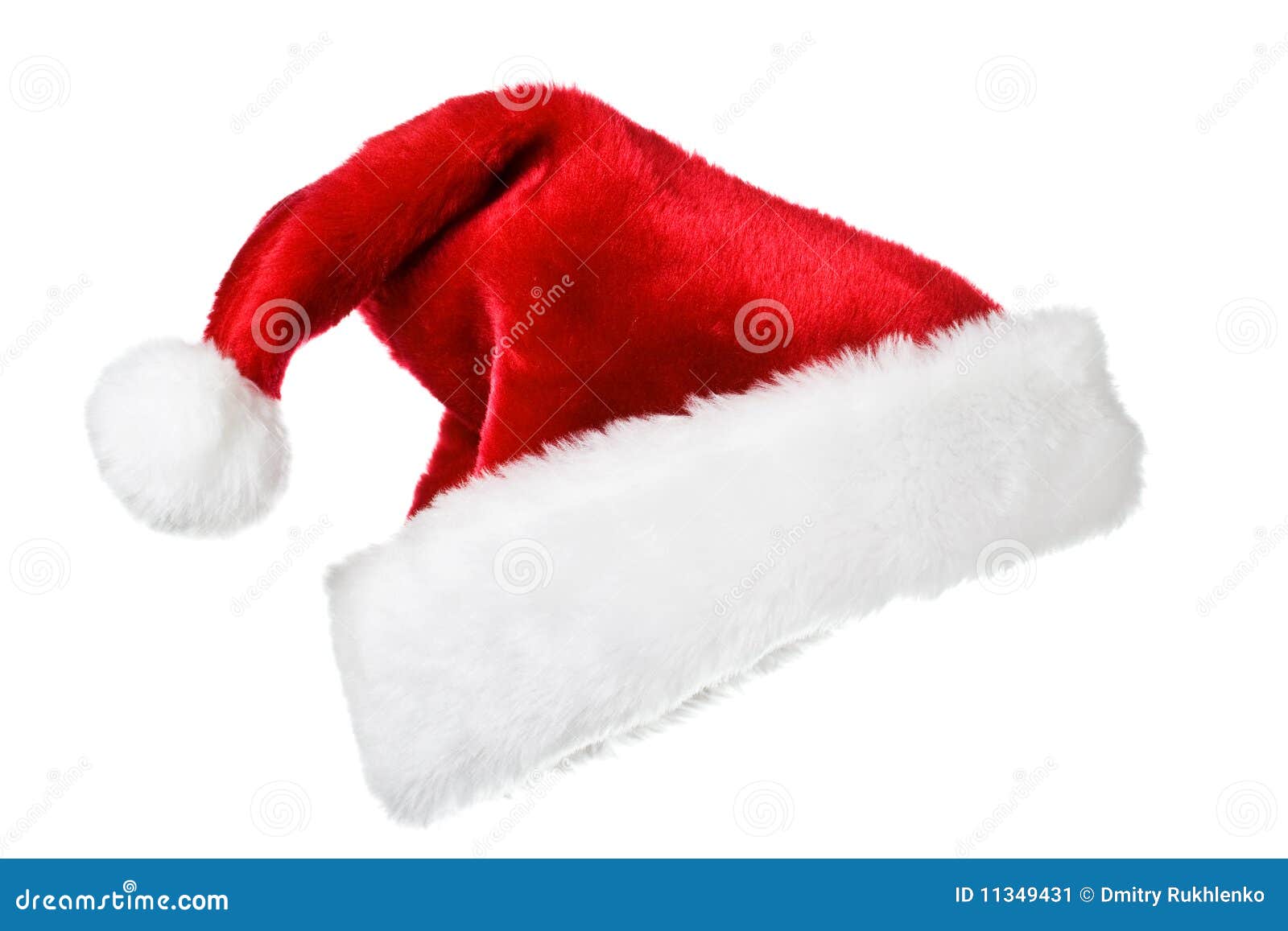 Santa Hat Isolated on White Stock Image - Image of symbol, isolated ...