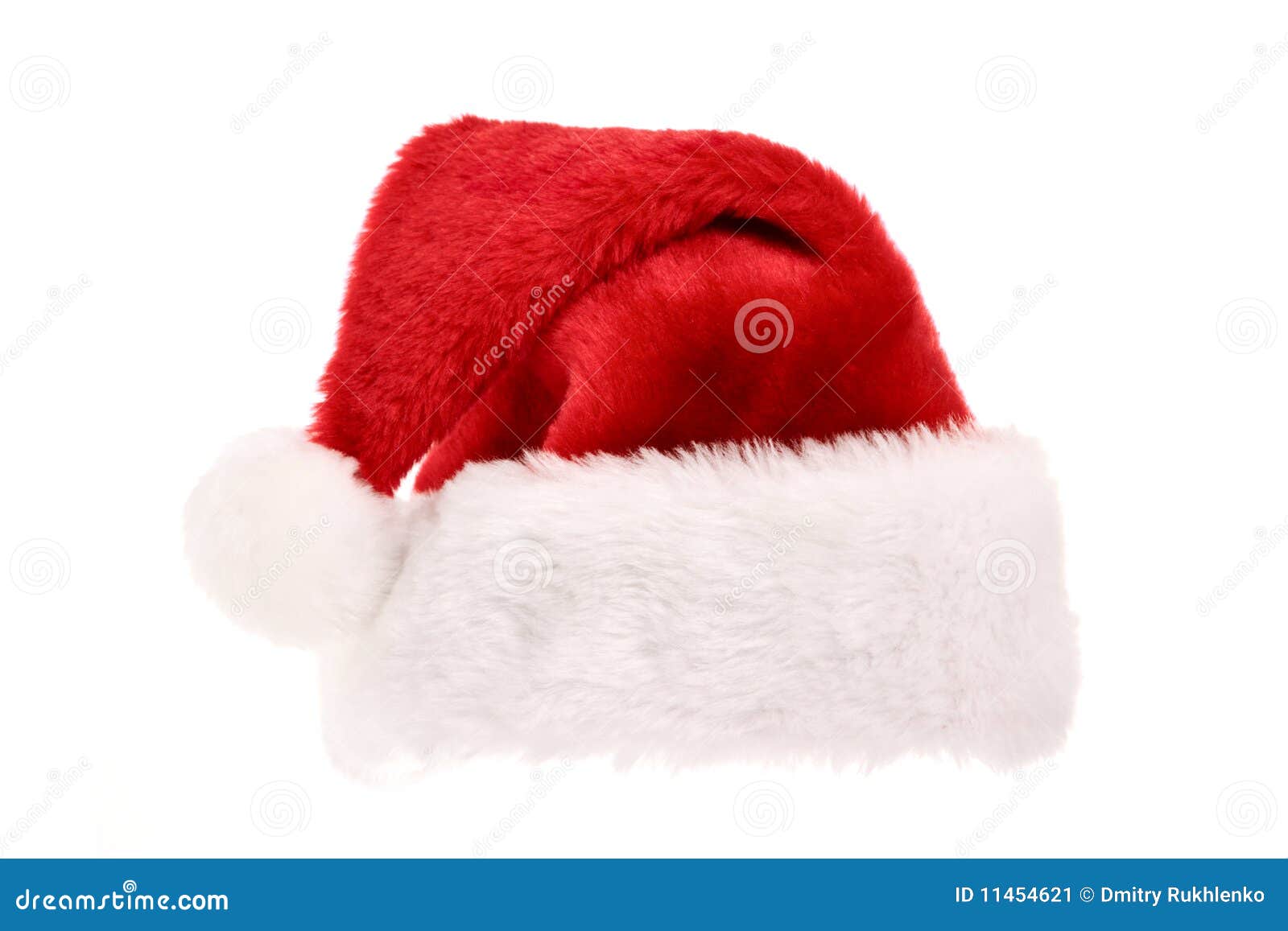 Santa Hat Isolated on White Stock Image - Image of holidays, santa ...