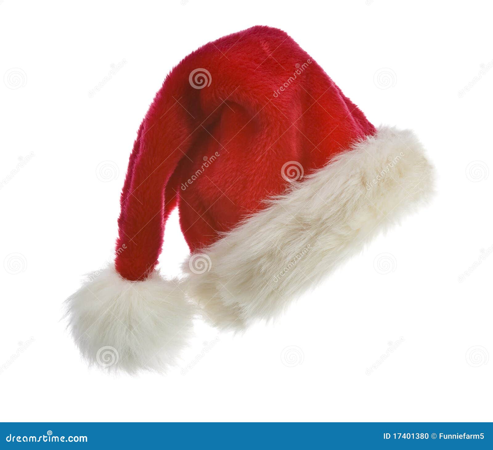 Santa Hat Isolated on White Stock Photo - Image of party, claus: 17401380