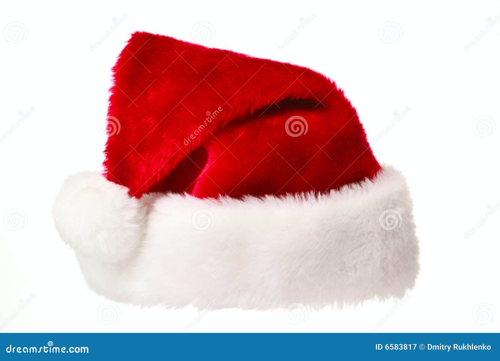 Santa Hat Isolated on White Stock Image - Image of holidays, symbol ...