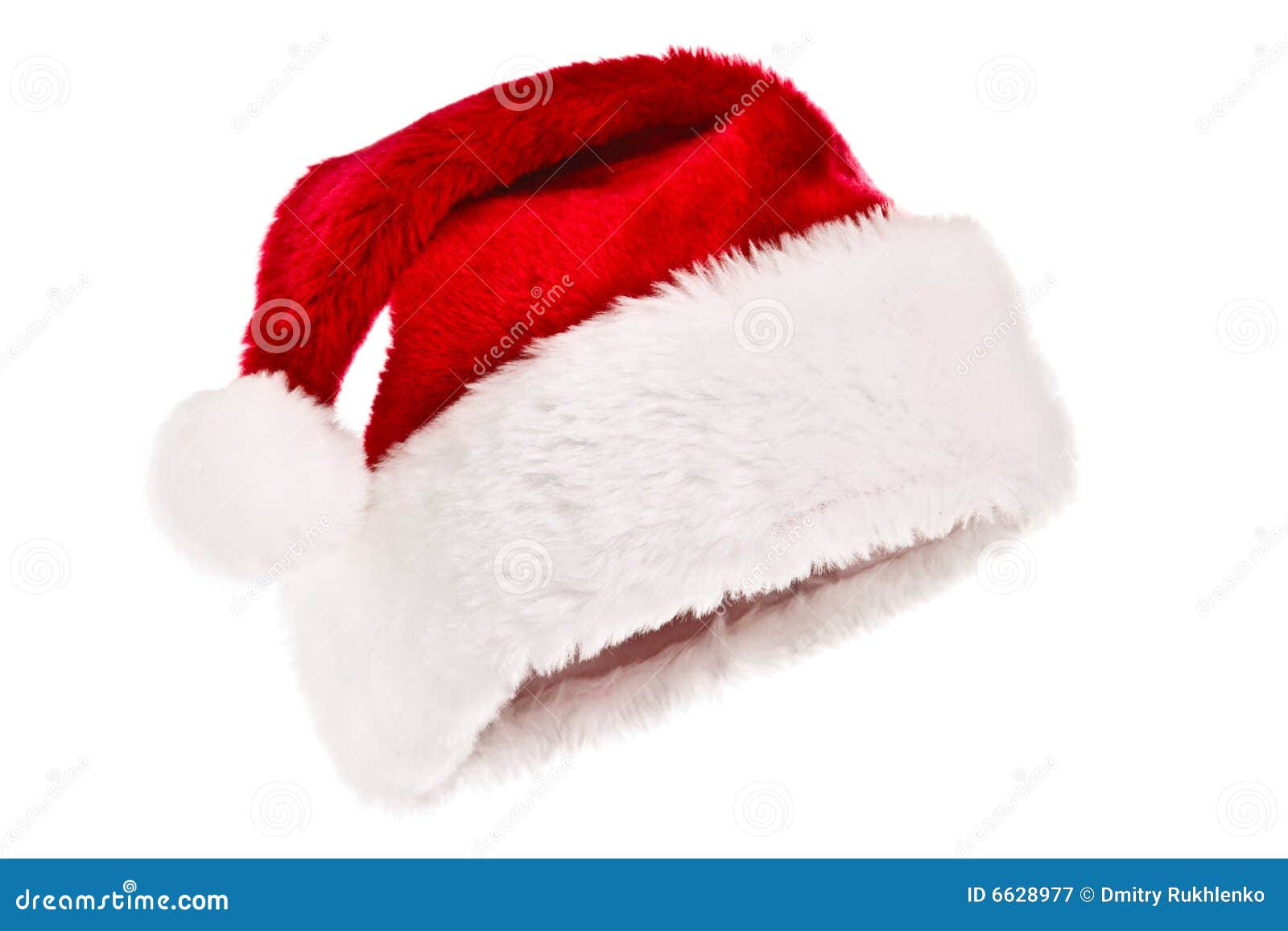 Santa Hat Isolated on White Stock Image - Image of holidays, horizontal ...