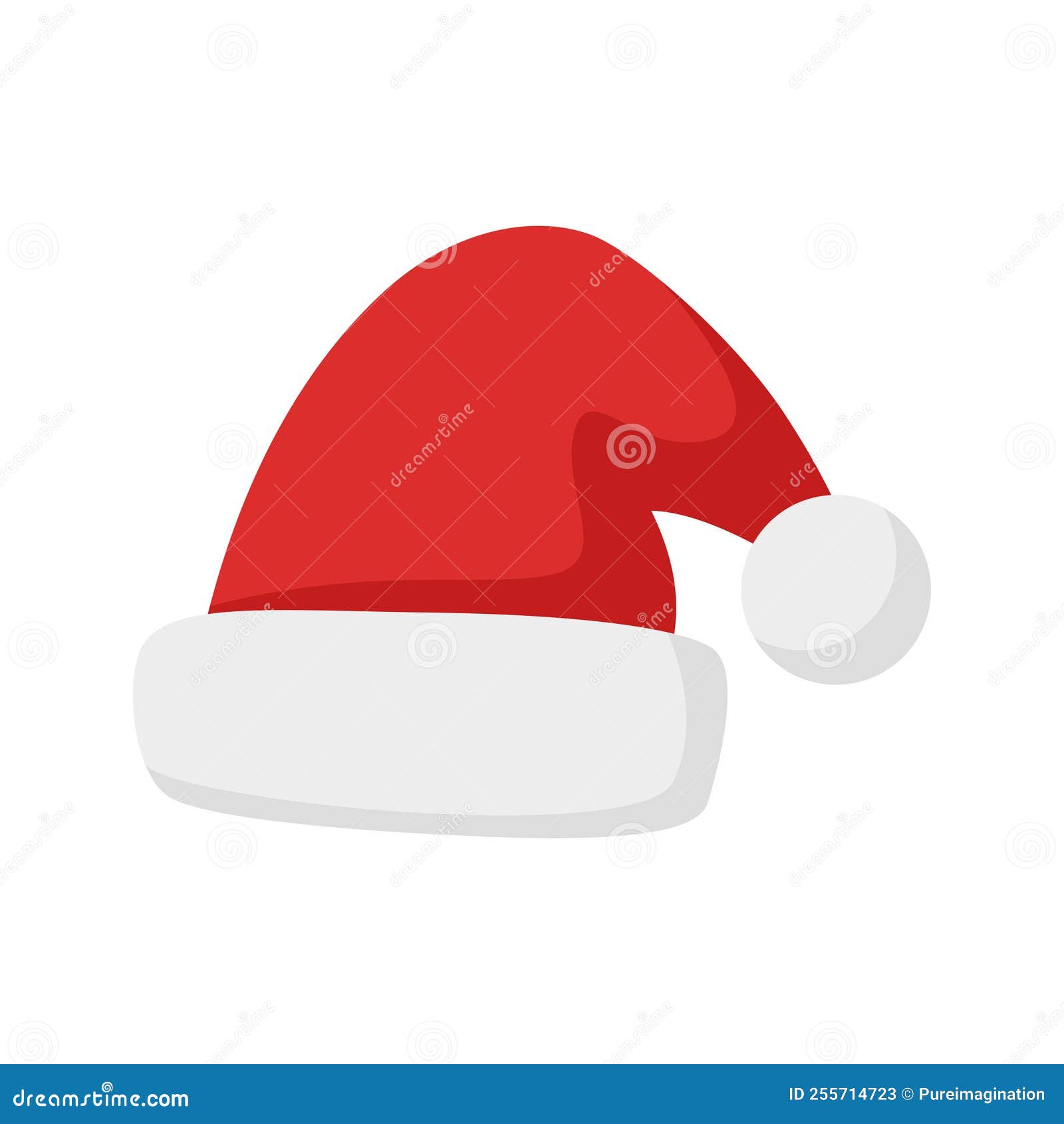 Santa Hat Isolated on White Background Stock Vector - Illustration of ...