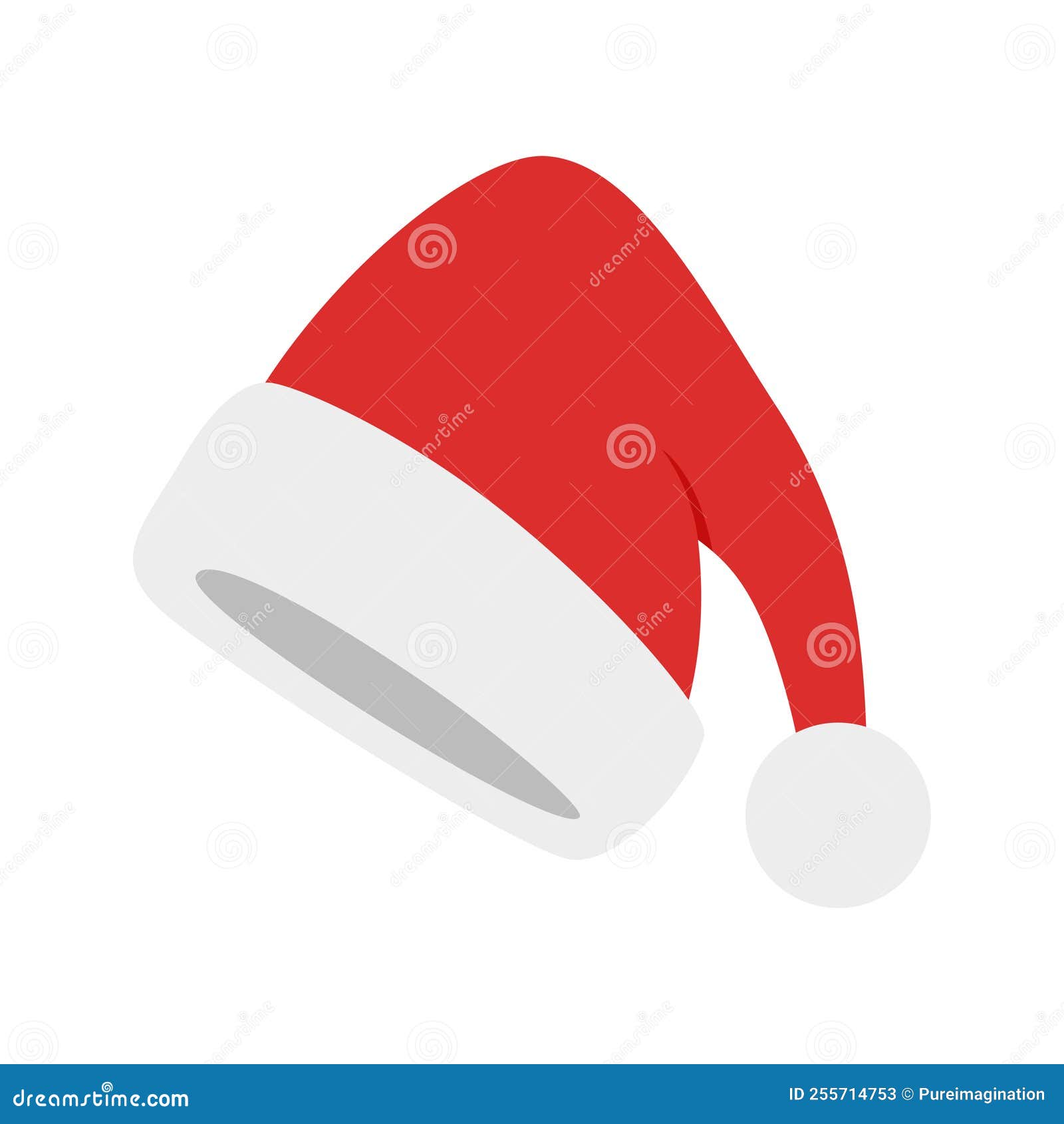 Santa Hat Isolated on White Background Stock Vector - Illustration of ...