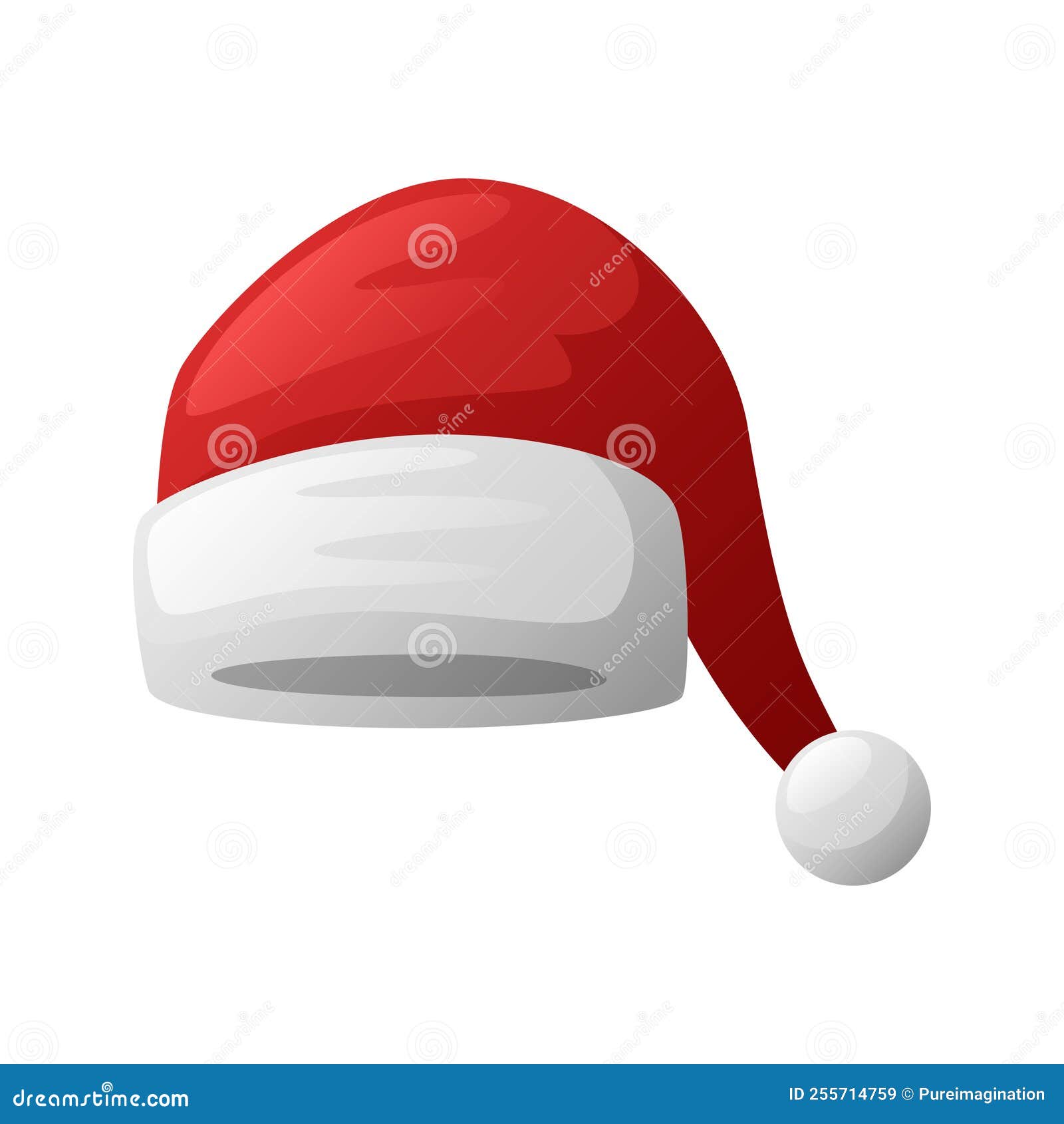 Santa Hat Isolated on White Background Stock Vector - Illustration of ...