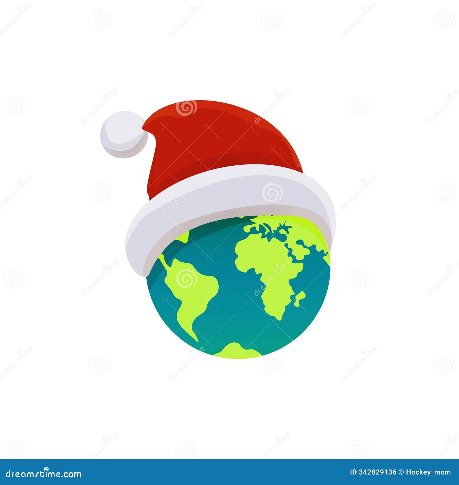 Santa Hat. Planet Earth. Clipart Stock Illustration - Illustration of ...