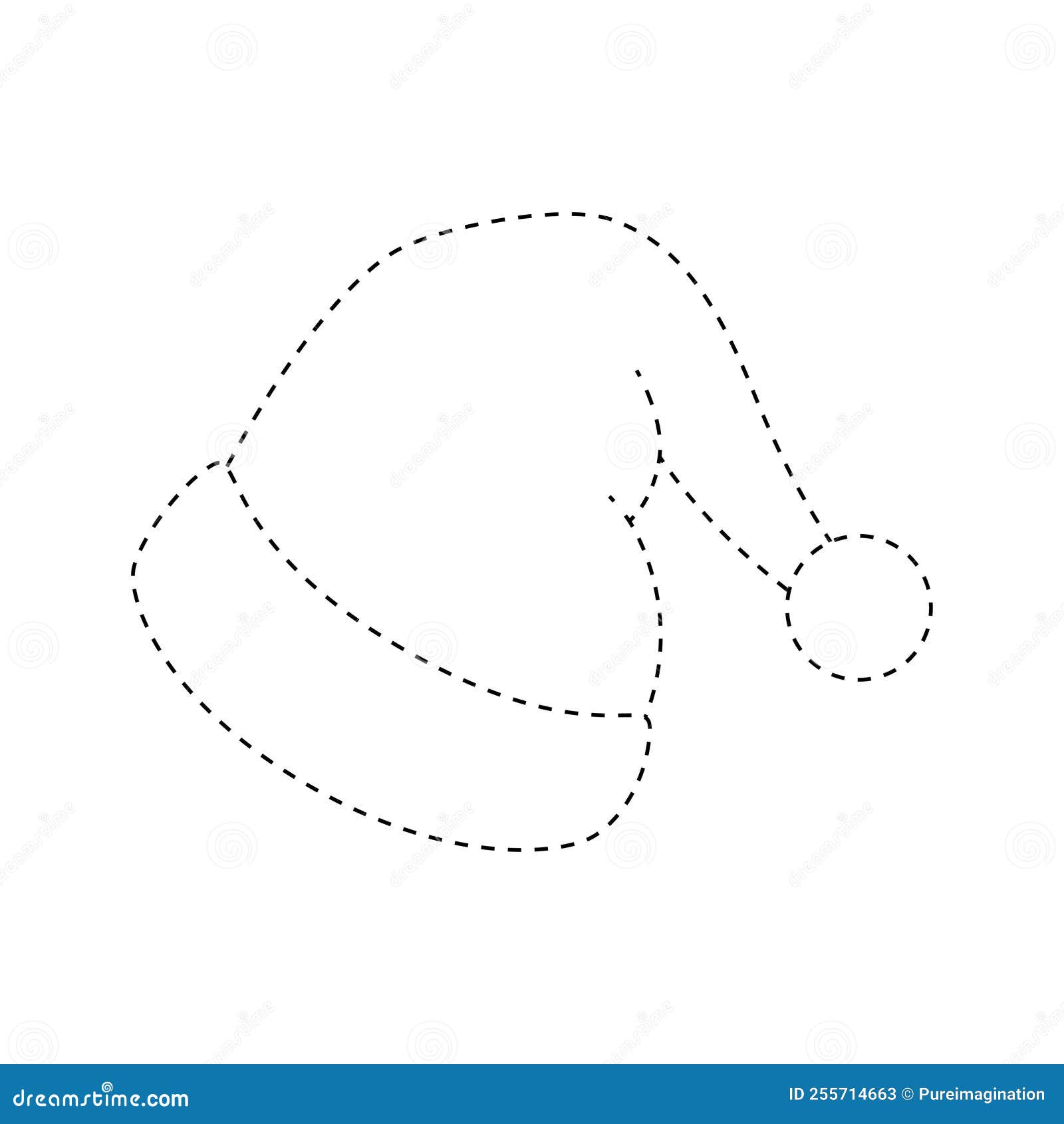 Santa Hat Tracing Worksheet for Kids Stock Vector - Illustration of ...