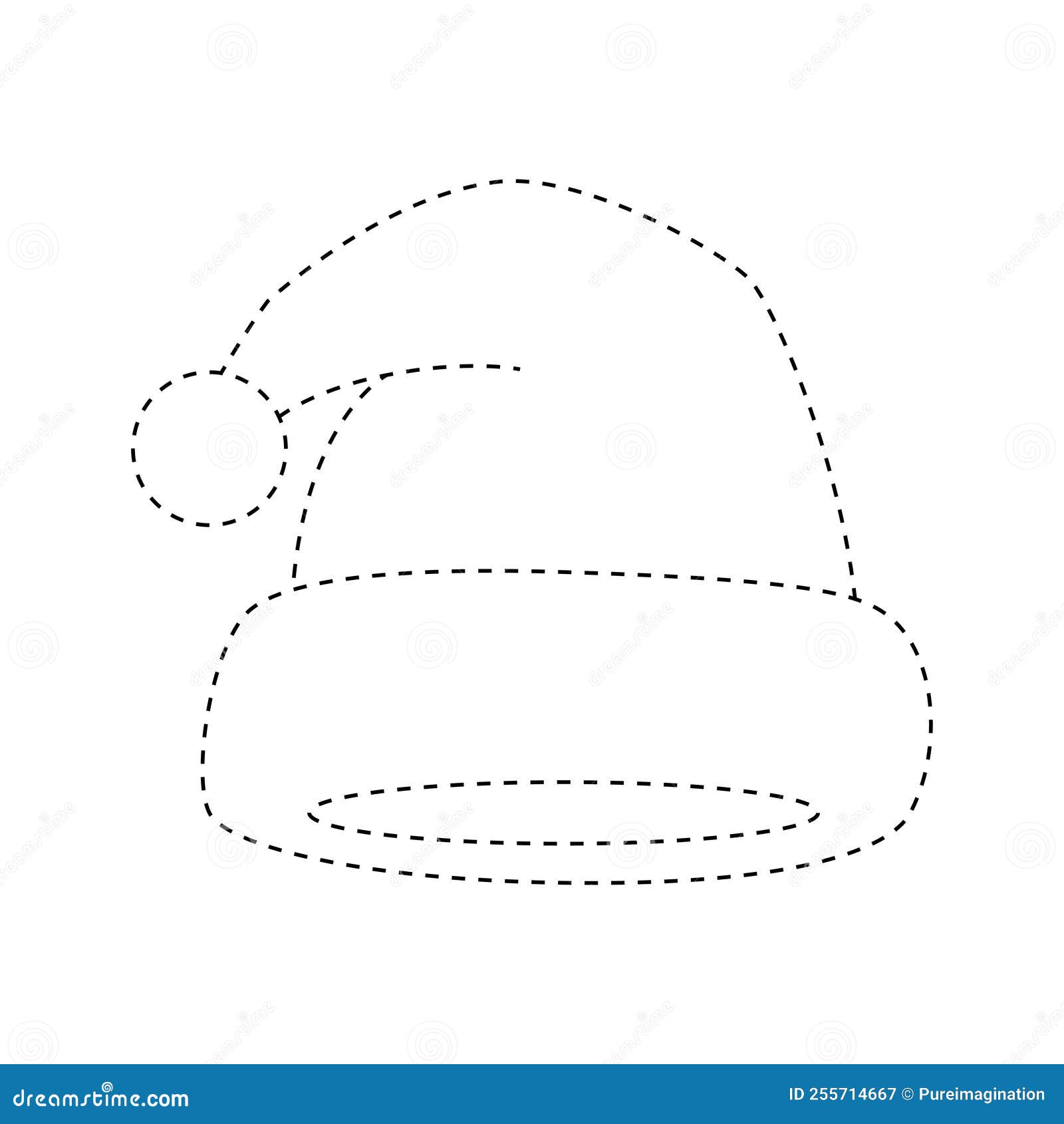 Santa Hat Tracing Worksheet for Kids Stock Vector - Illustration of ...