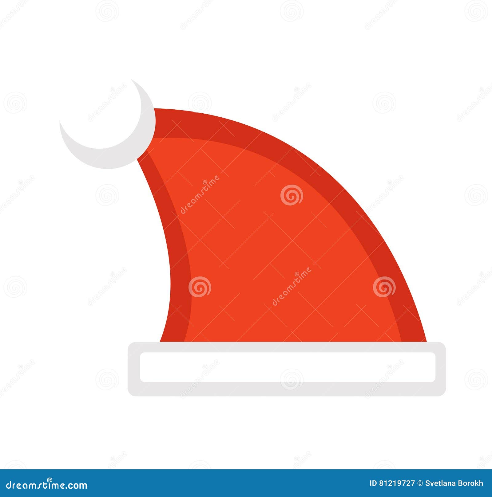 Santa hat vector icon. stock vector. Illustration of decorative - 81219727