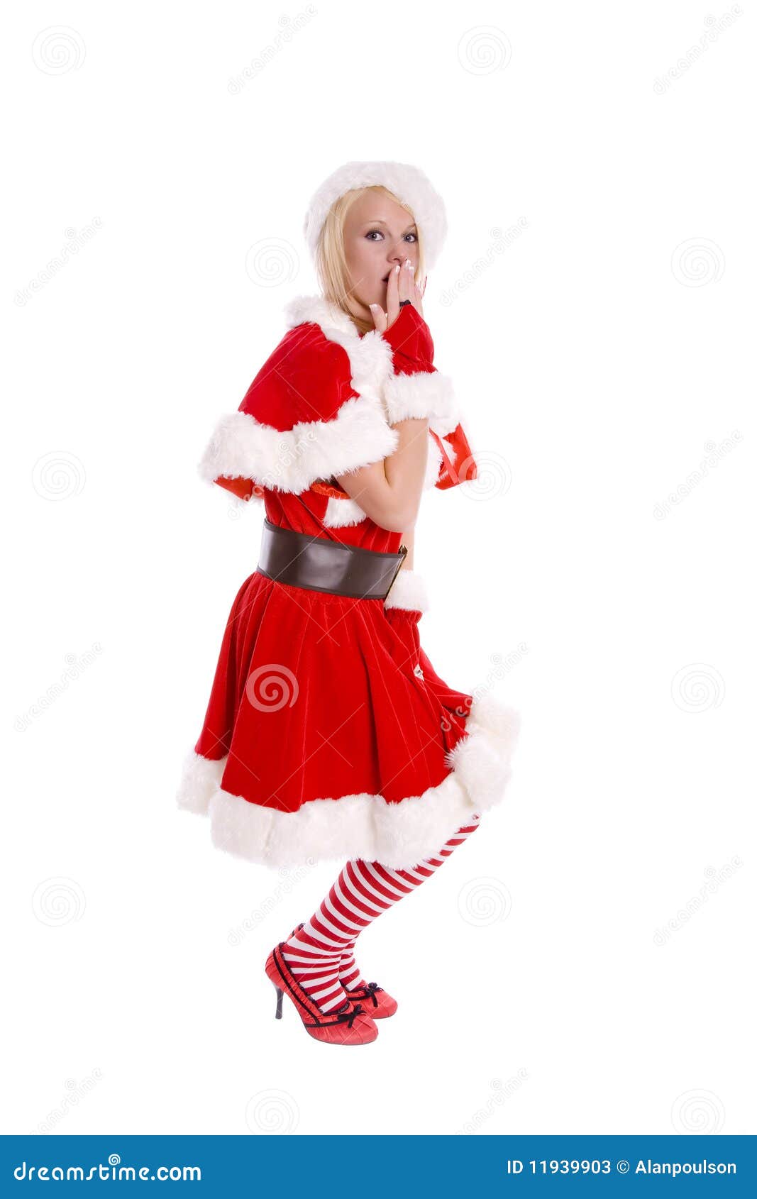 Santa Helper Hand Over Mouth Stock Image - Image of healthy, presents ...
