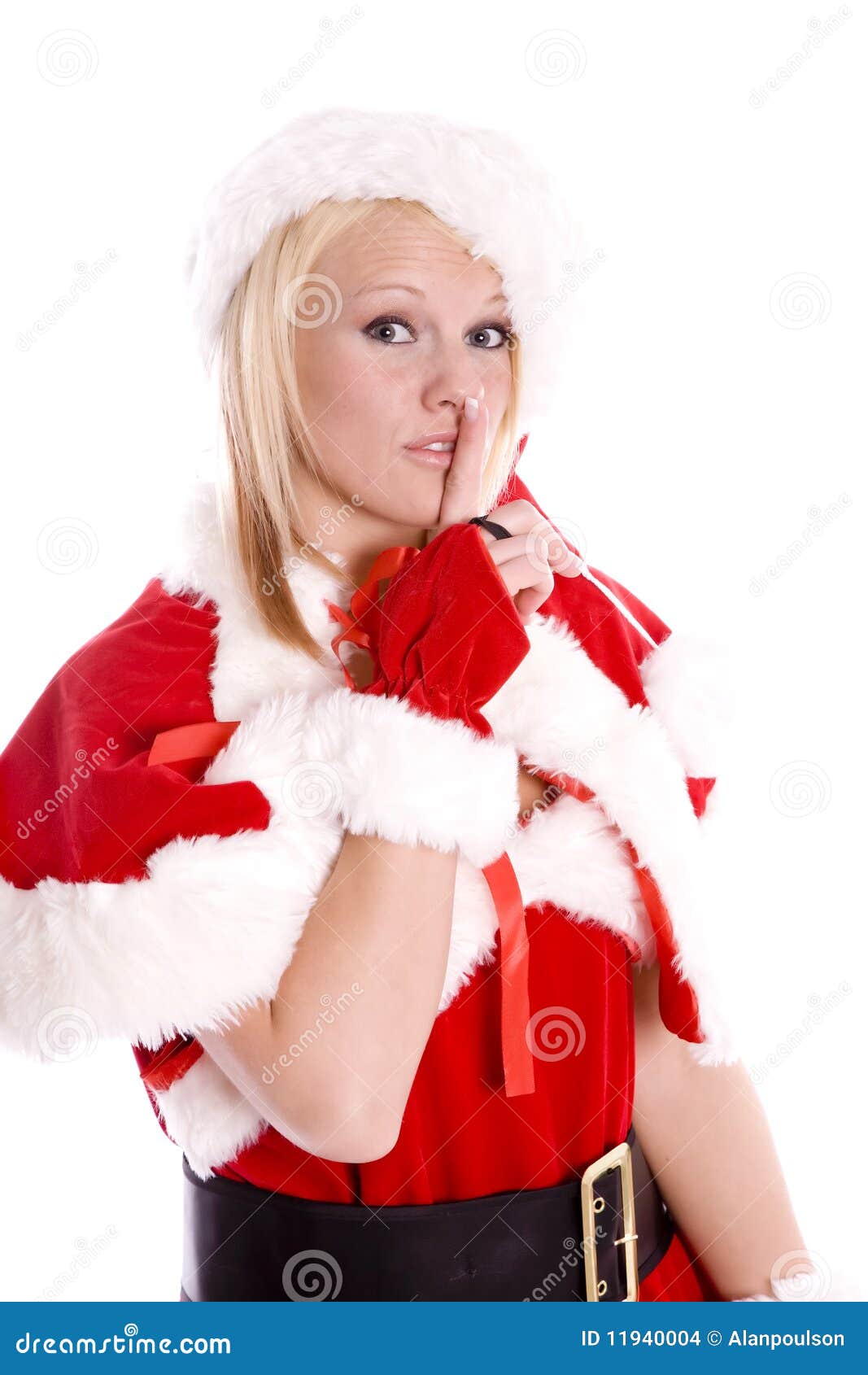 Santa helper shhhh stock photo. Image of healthy, wellness - 11940004