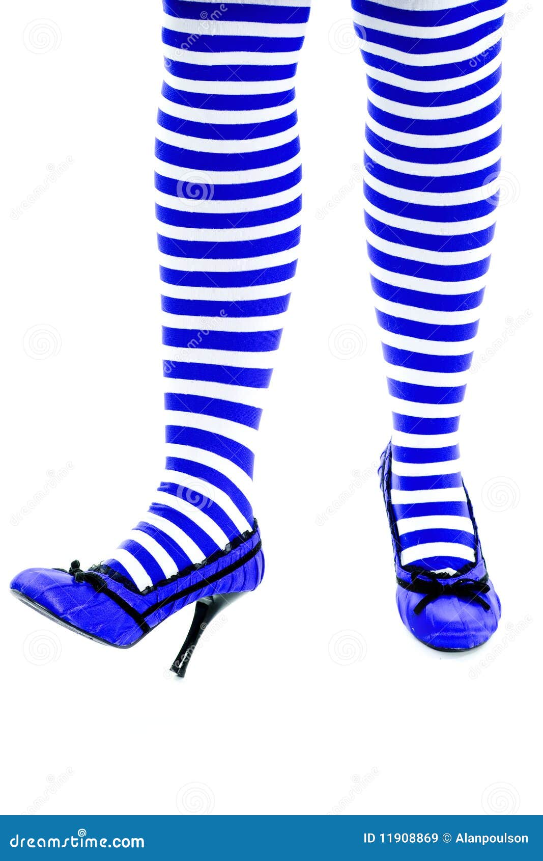 Santa Helper Socks and One Toe Up Blue Stock Image - Image of girl ...