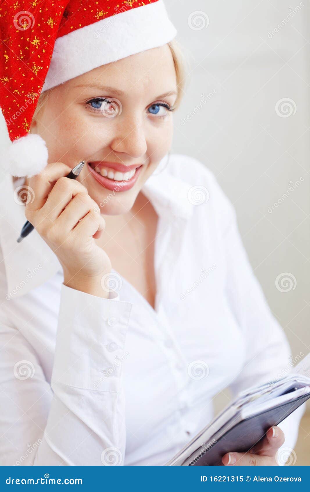 Santa Helper Working in Office Stock Image - Image of helper ...