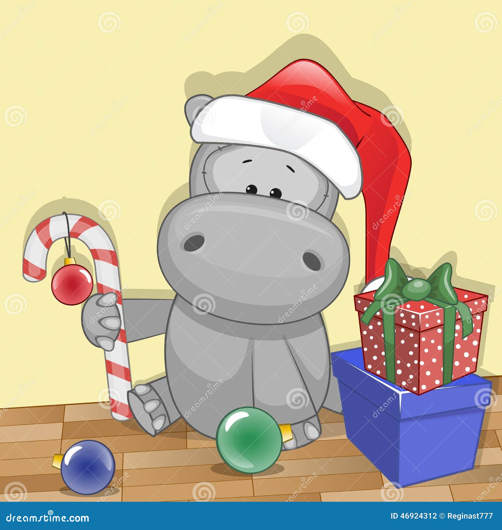 Santa Hippo ilustración del vector. Ilustración de hipoglucemia - 46924312