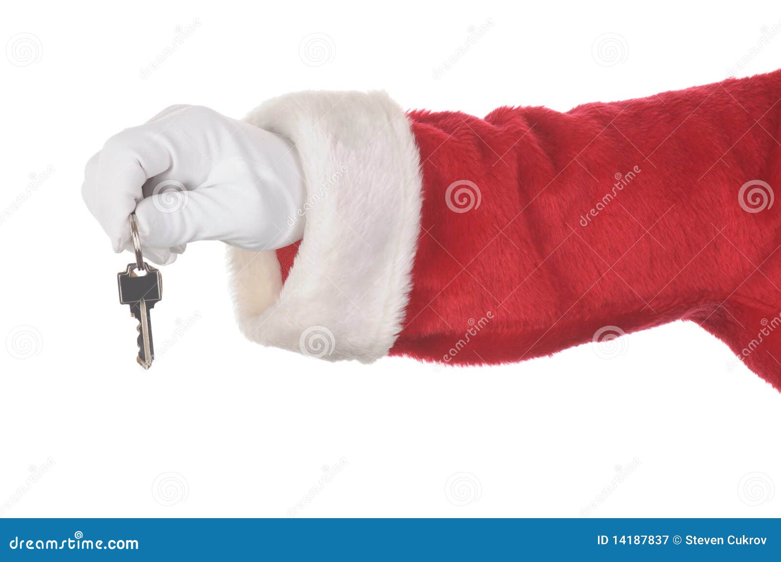 Santa Holding Keys stock image. Image of giving, xmas - 14187837