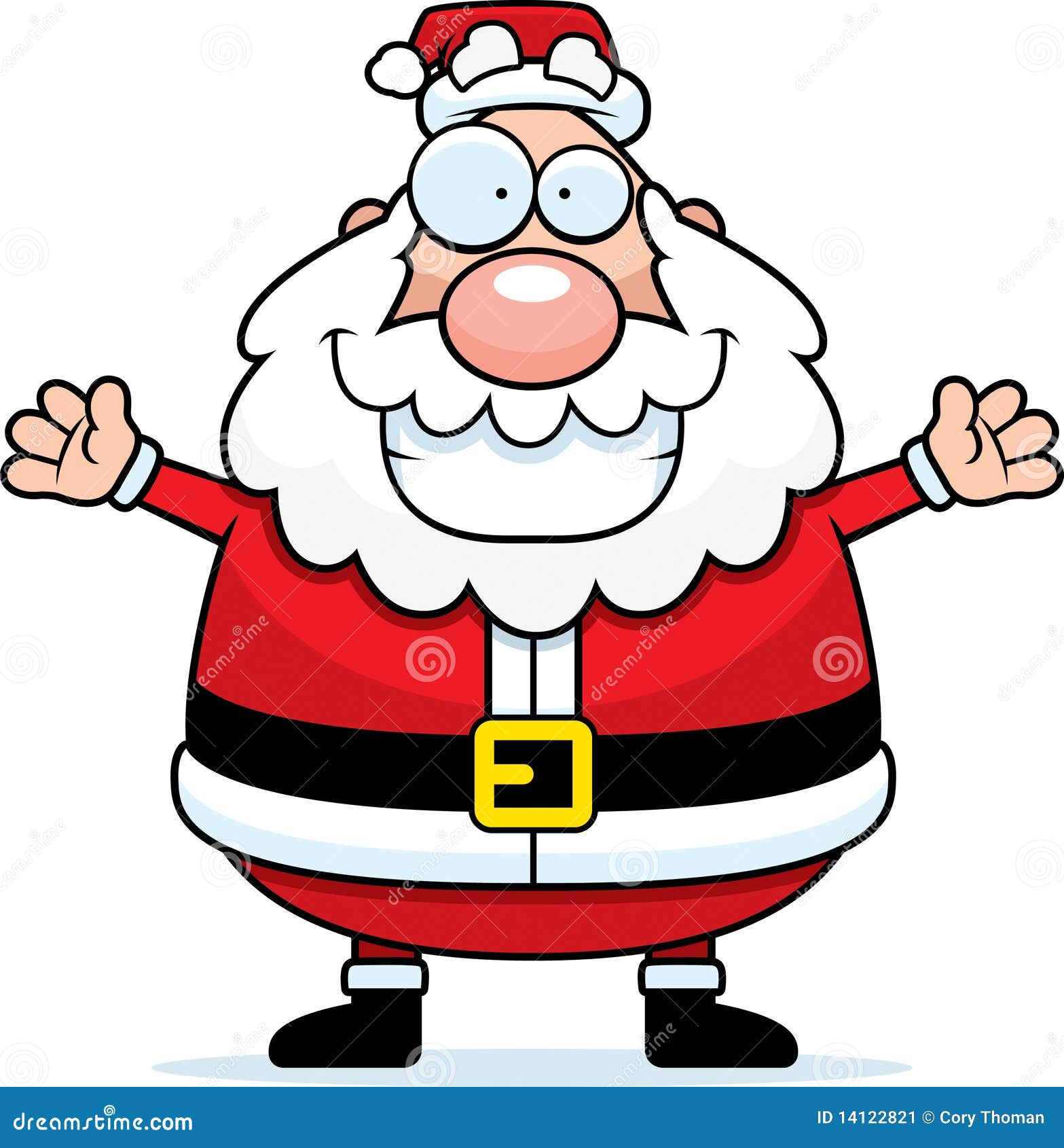 Santa Hug stock vector. Illustration of excited, affection - 14122821