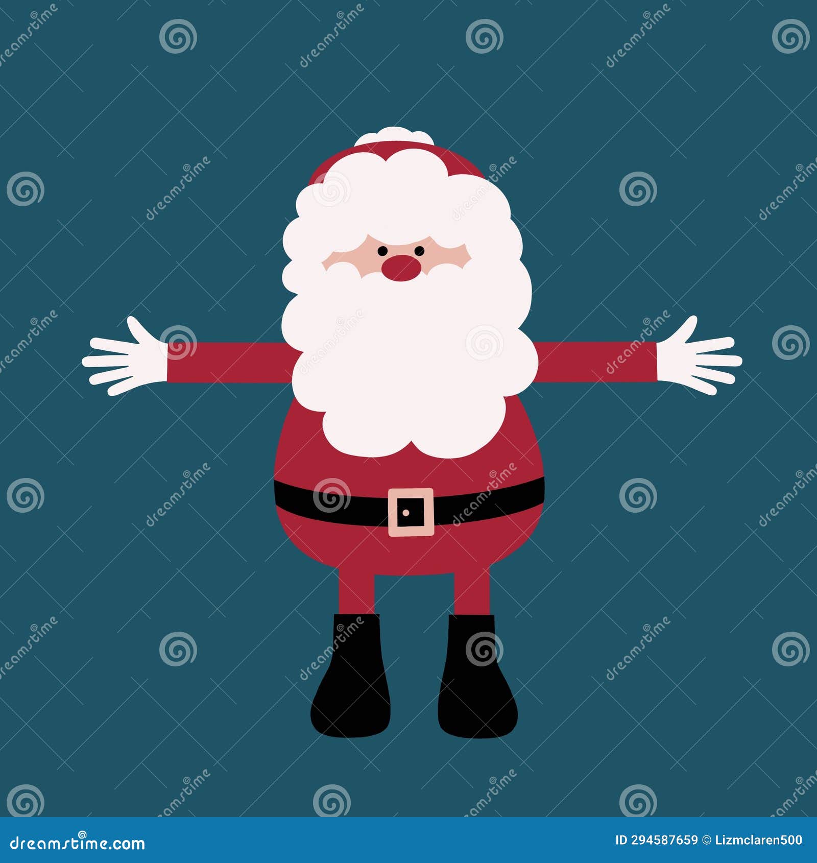 Illustration of a Fun Quirky Santa Stock Illustration - Illustration of ...