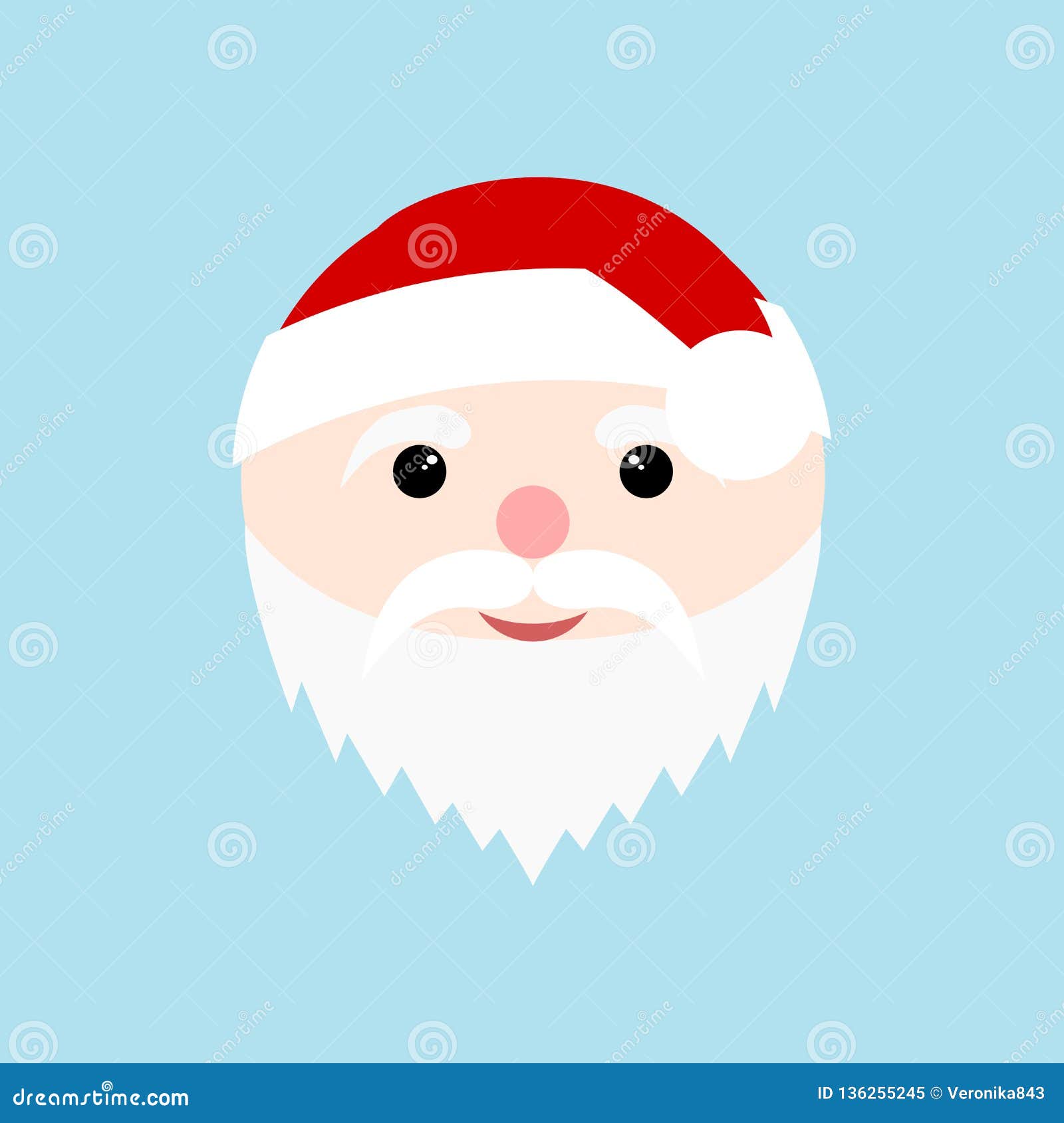 Santa icon stock vector. Illustration of claus, holiday - 136255245