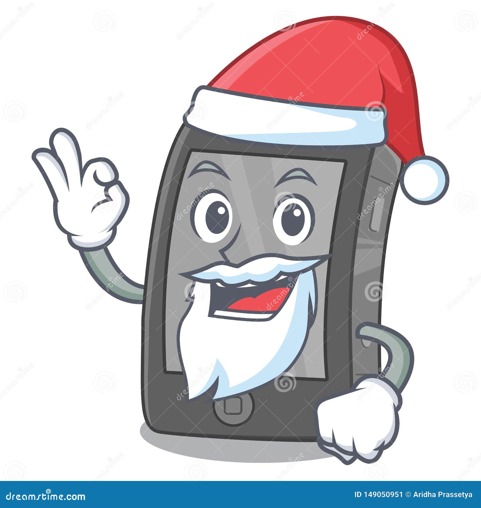 Santa Ipad in the a Cartoon Shape Stock Vector - Illustration of funny ...