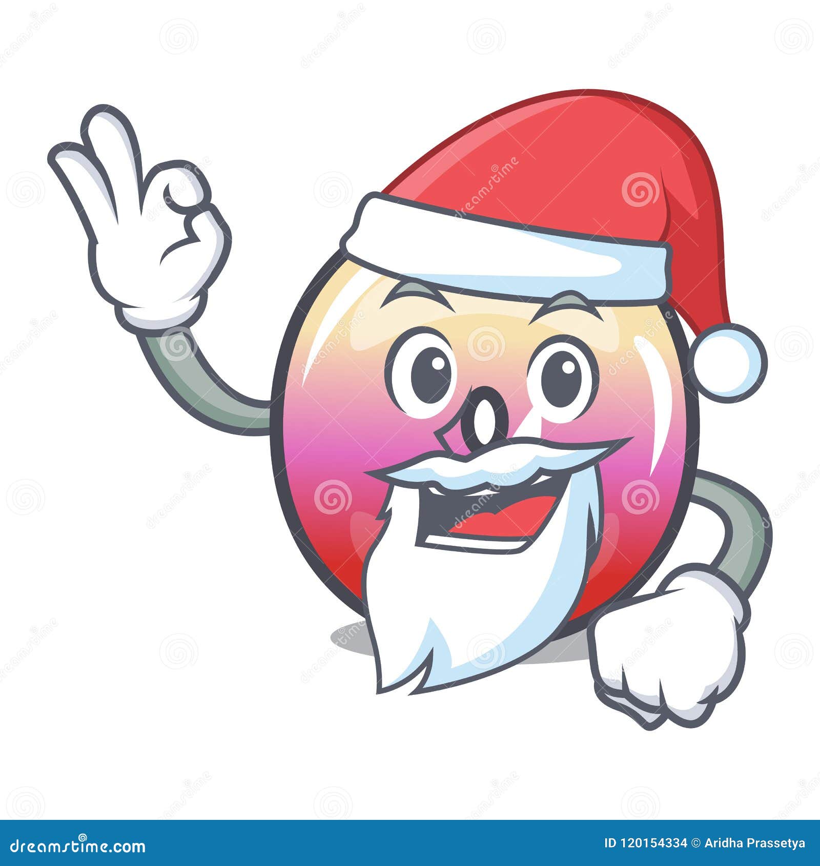 Santa Jelly Ring Candy Mascot Cartoon Stock Vector - Illustration of ...