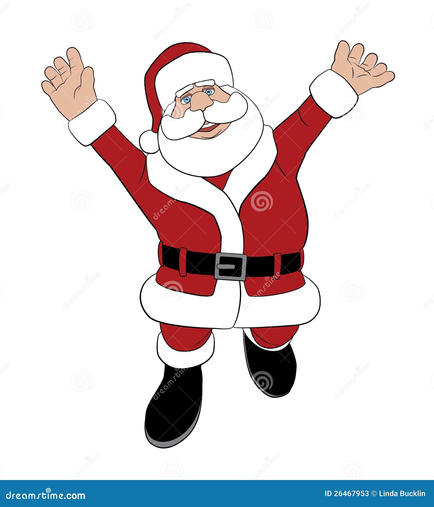 Santa Jumping for Joy stock vector. Illustration of merry - 26467953