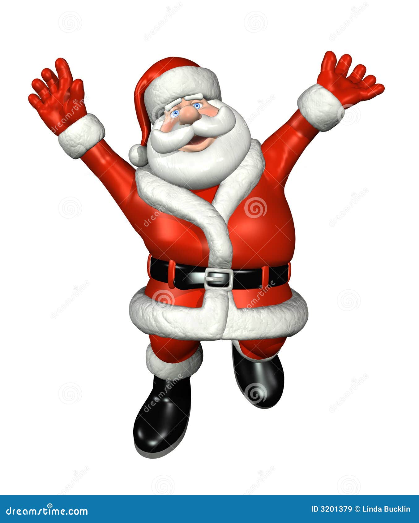 Santa Jumping for Joy stock illustration. Illustration of jumping - 3201379