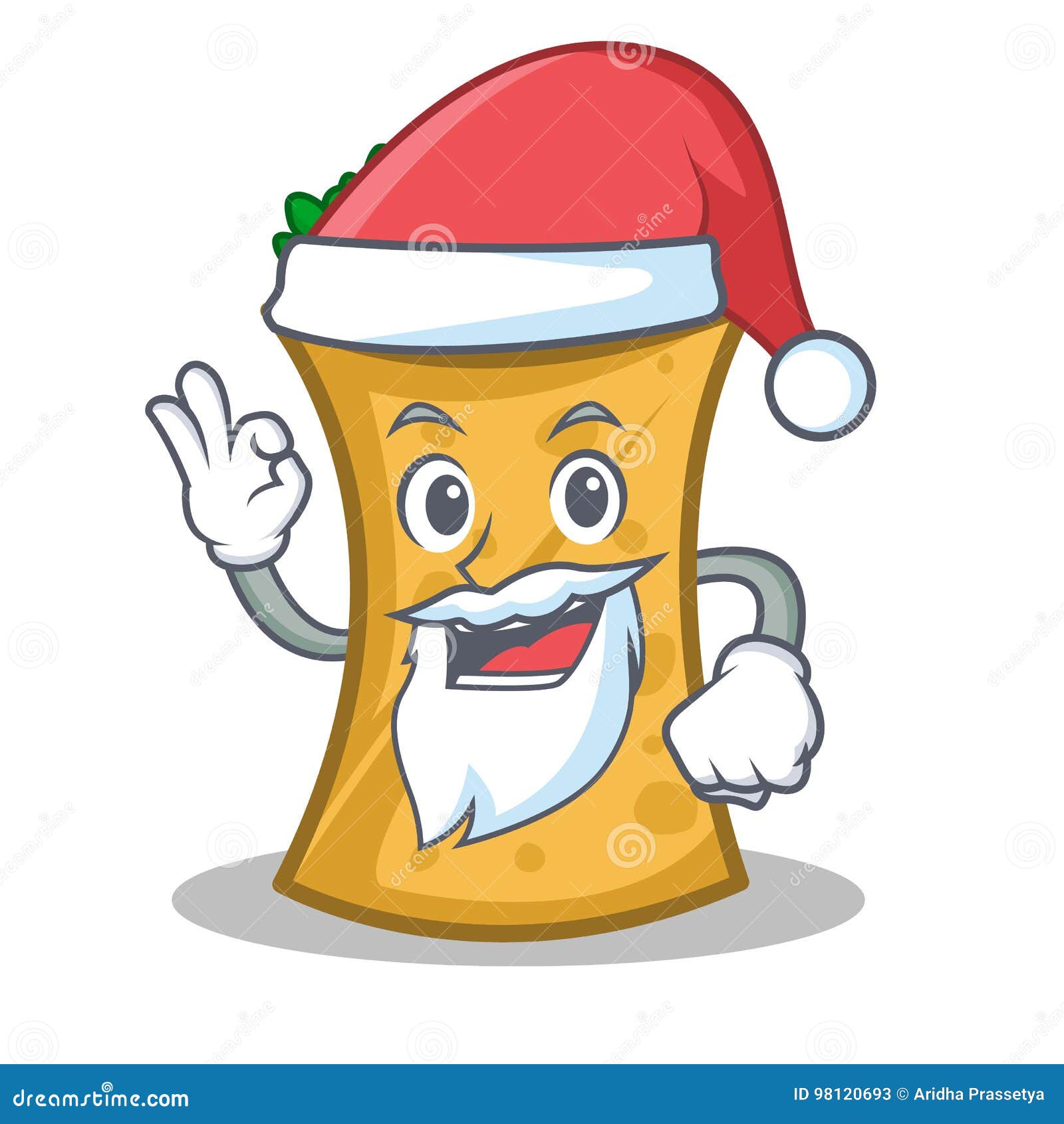 Santa Kebab Wrap Character Cartoon Stock Vector - Illustration of ...