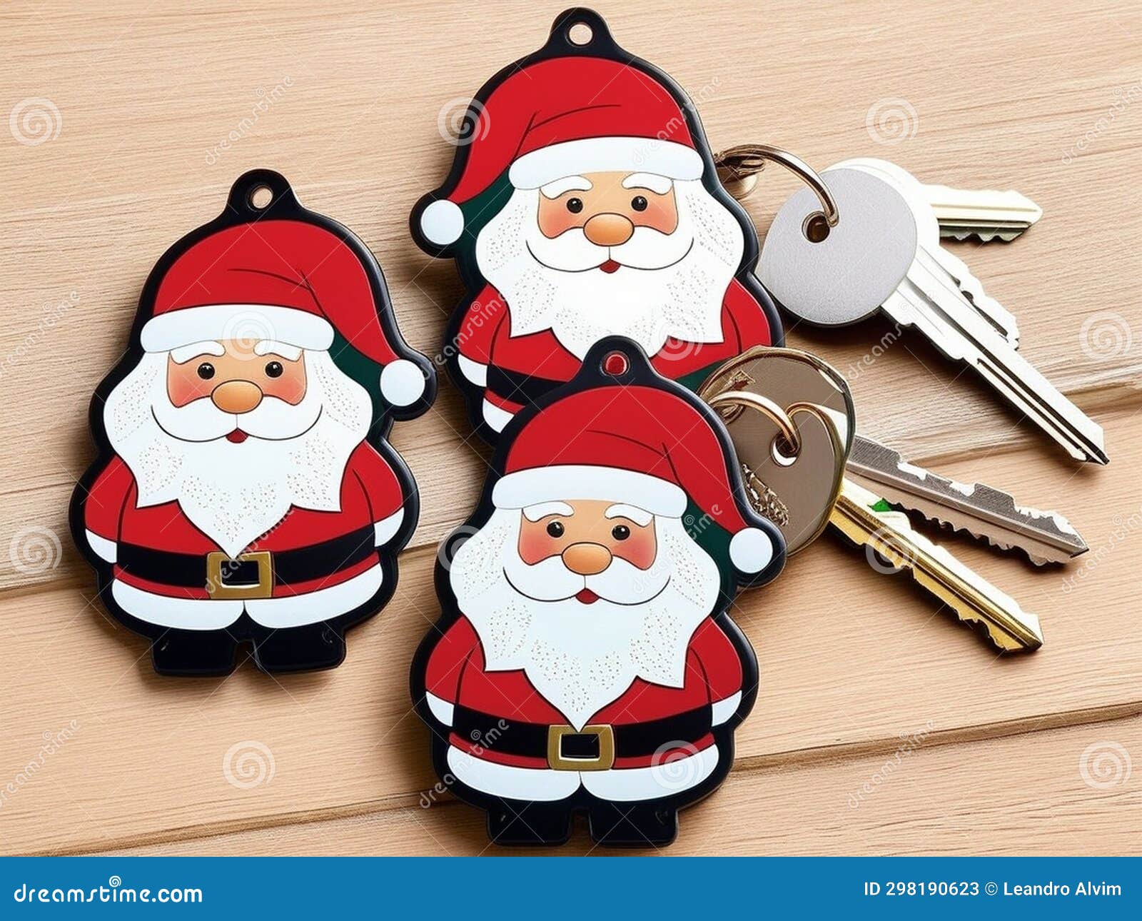 Santa Key Holders Adding Christmas Magic To Your Keys.AI Generated ...