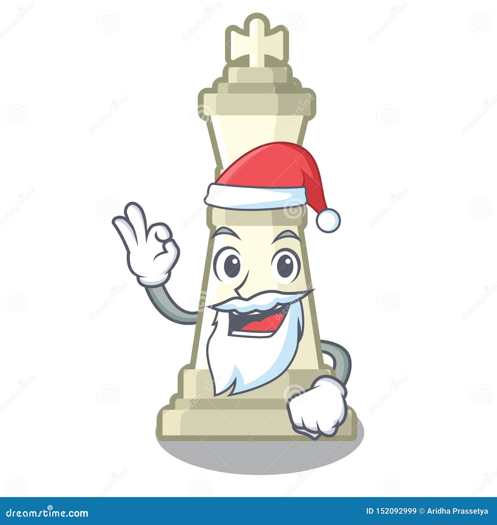 Santa King Chess in the Cartoon Shape Stock Vector - Illustration of ...