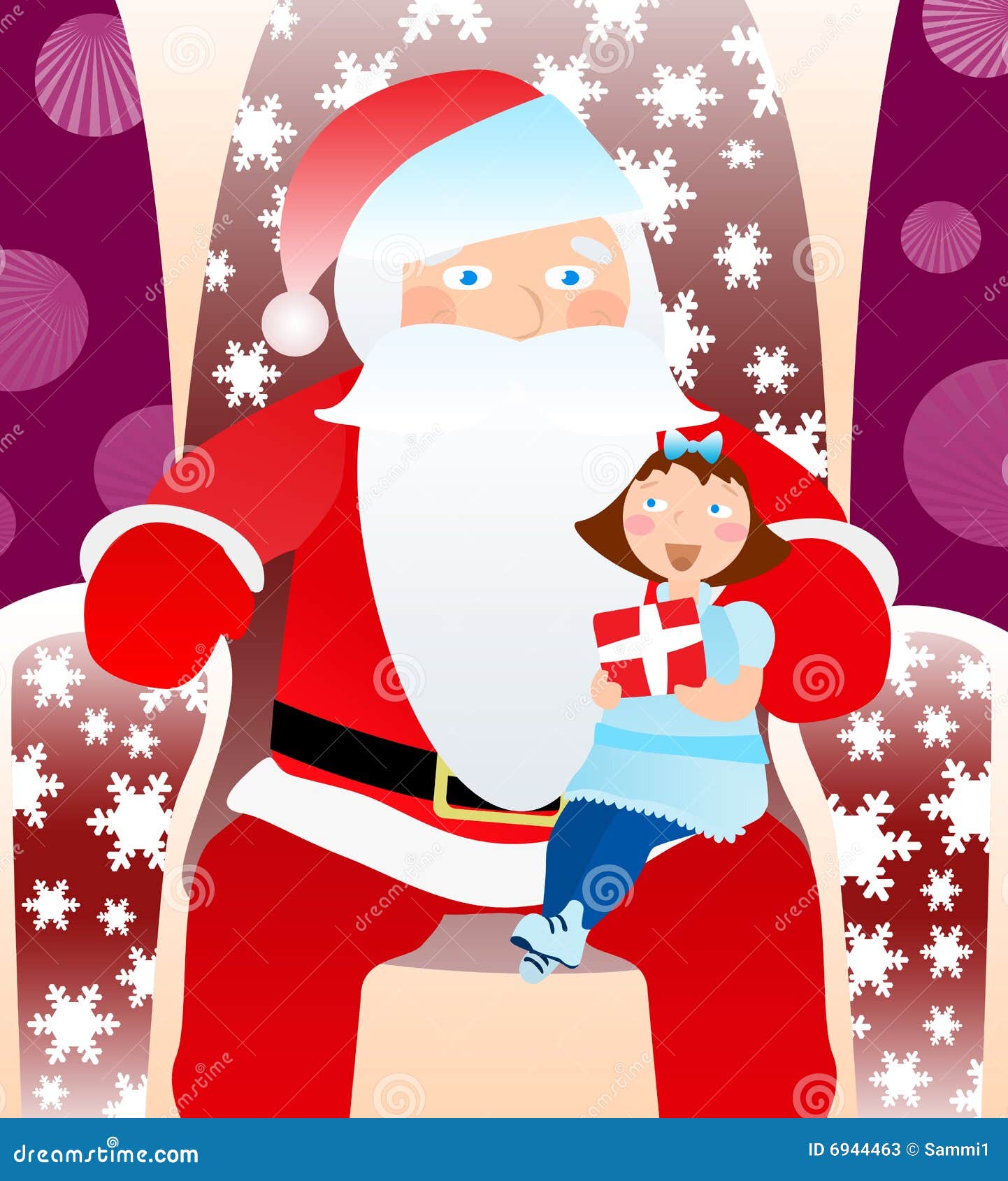 Santa Klaus stock illustration. Illustration of gift, naive - 6944463