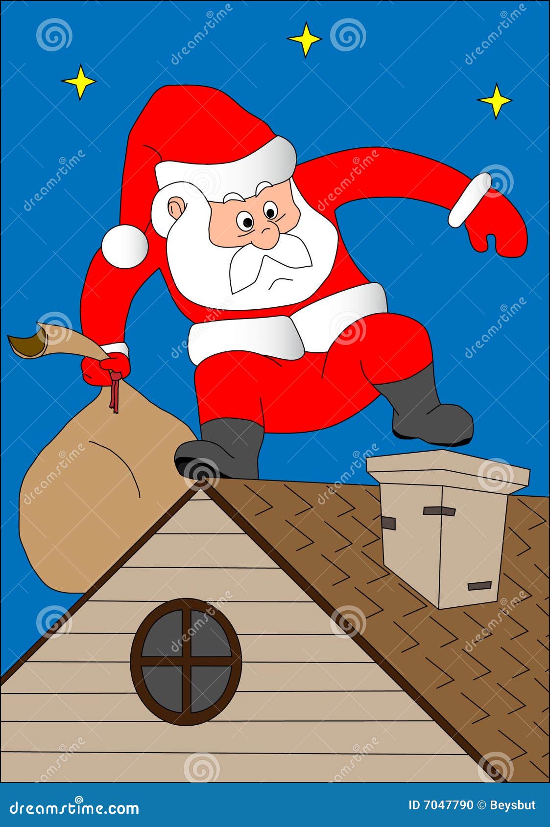 Santa Roof House Stock Illustrations – 1,754 Santa Roof House Stock ...