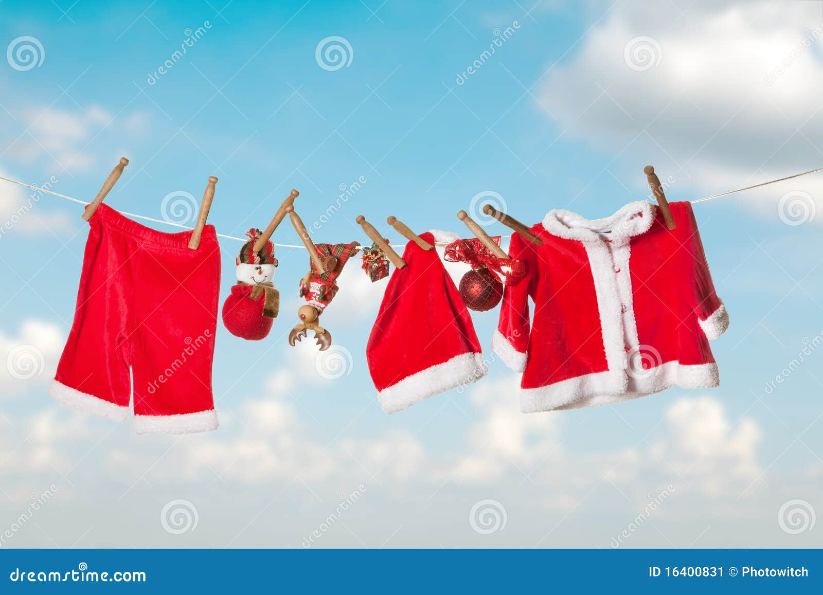 Santa laundry stock image. Image of costume, cleaning - 16400831