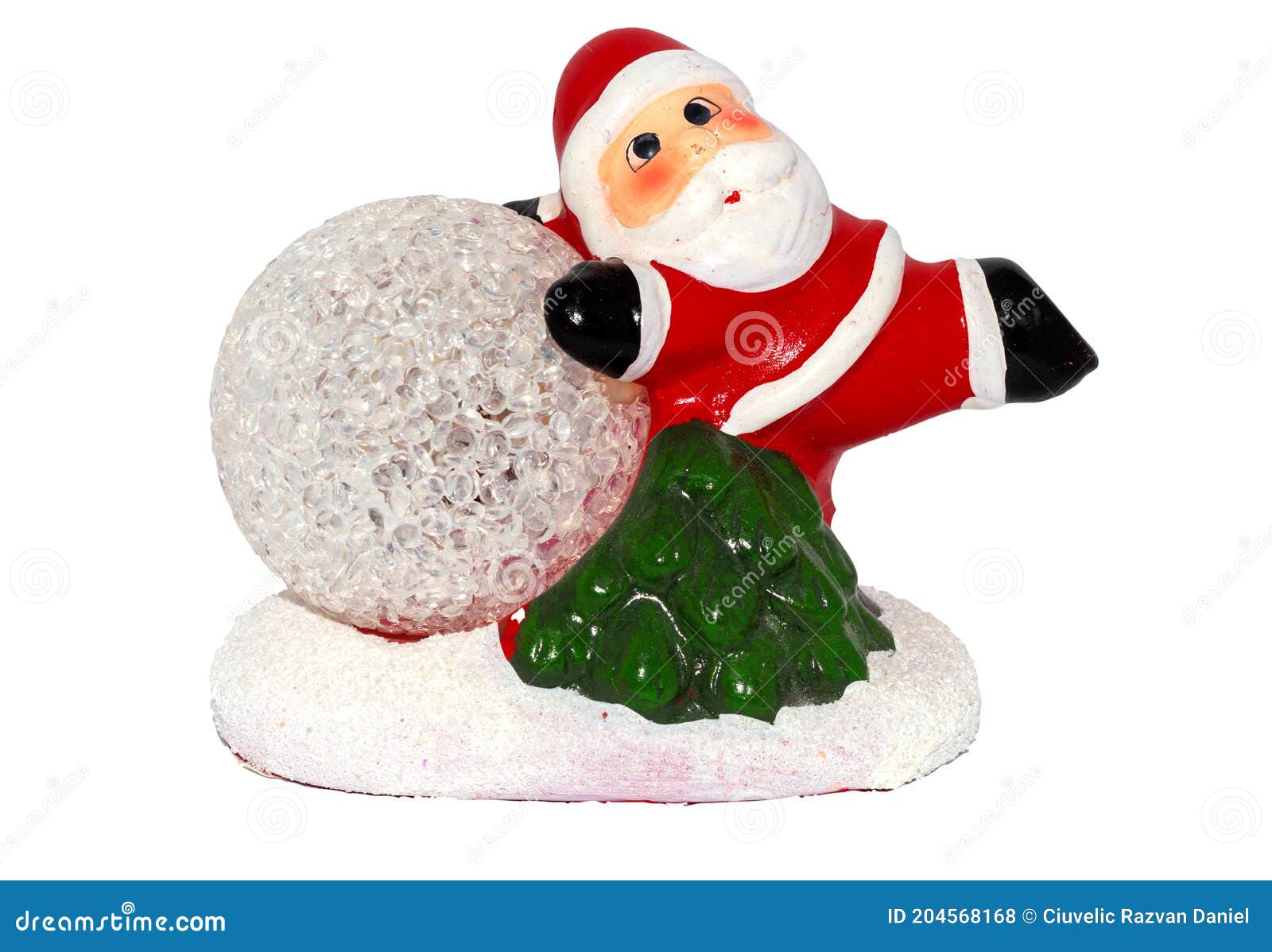 Santa Leaning on the Globe on Stock Photo - Image of background ...