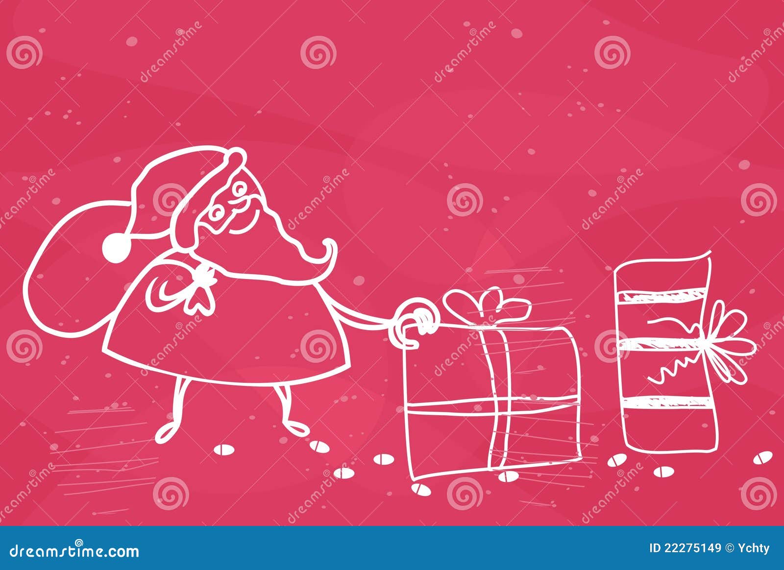 Santa Leaving Presents in Vector Stock Vector - Illustration of holiday ...