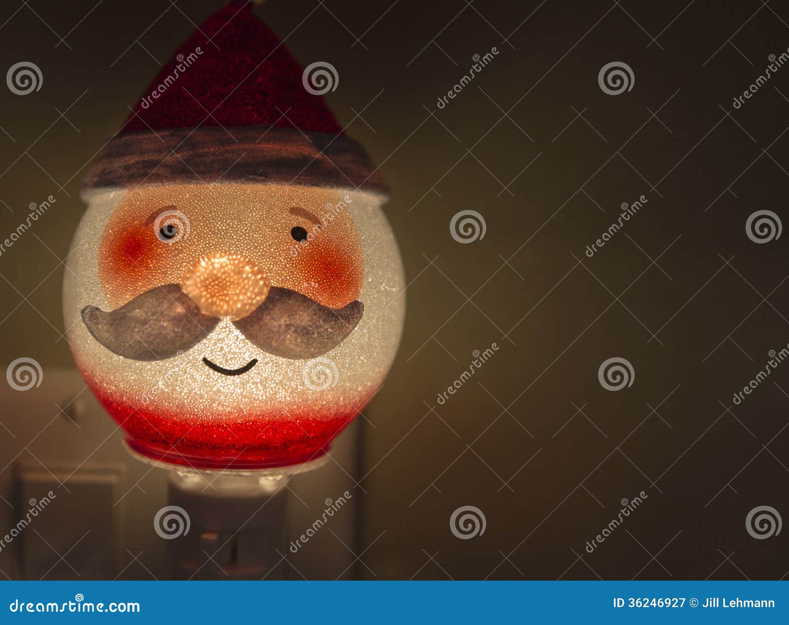 Festive Christmas Santa Light in Outlet Stock Image - Image of sparkles ...
