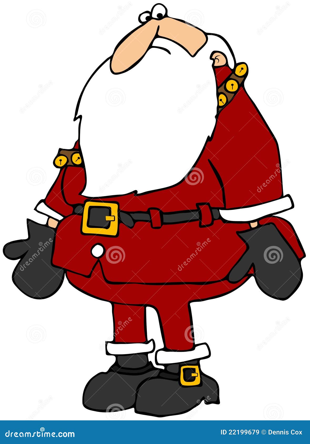 Santa Looking Scared stock illustration. Illustration of cartoon - 22199679