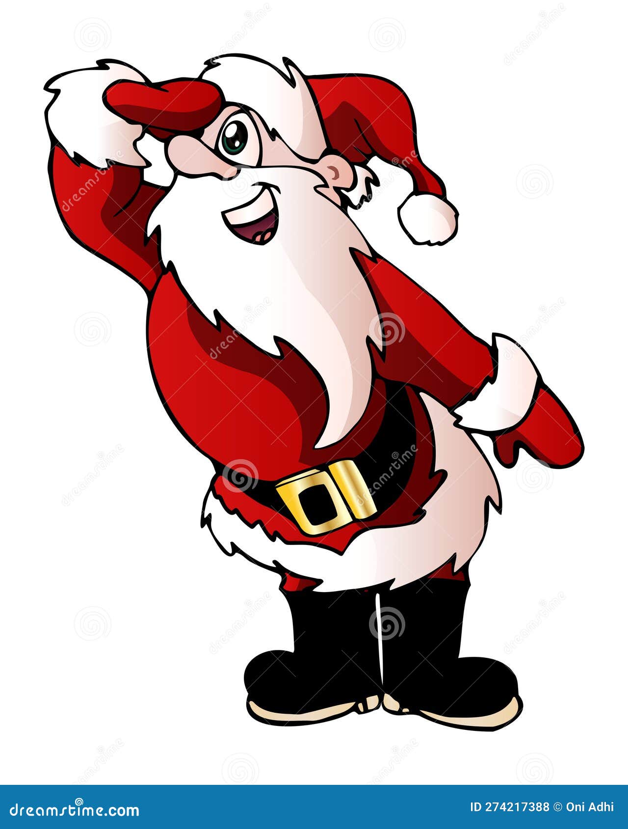 Santa Looking In His Giftbag Royalty-Free Illustration | CartoonDealer ...