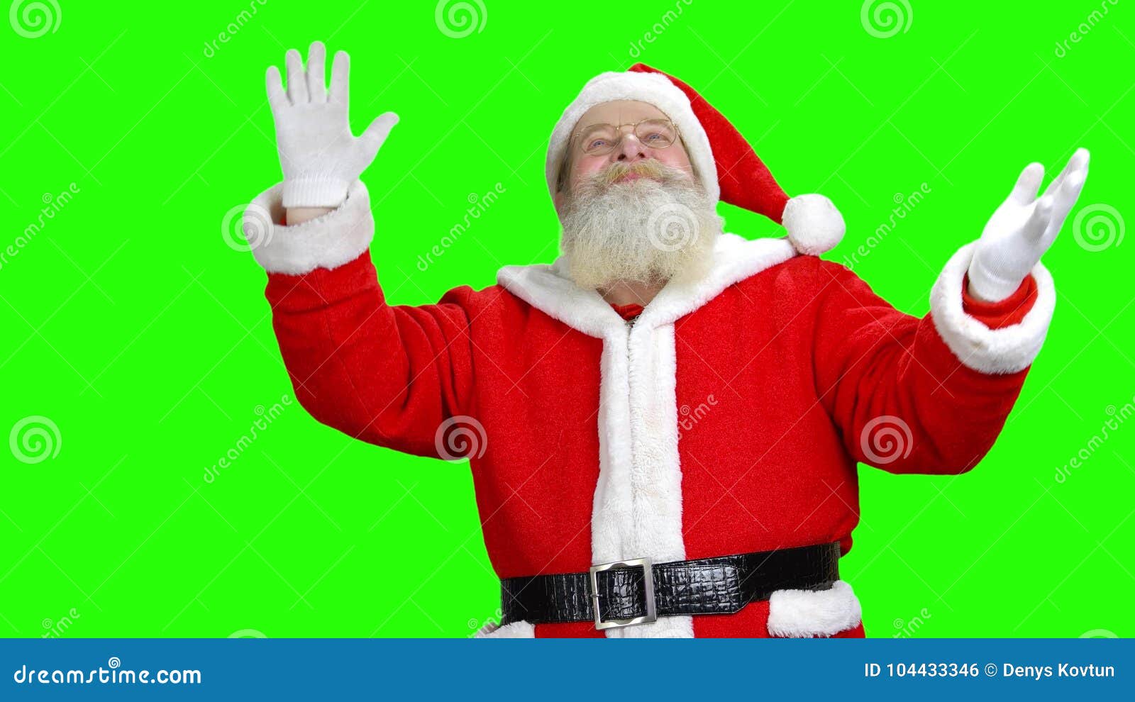 Santa is Looking Up and Doing Magic. Stock Footage - Video of glove ...