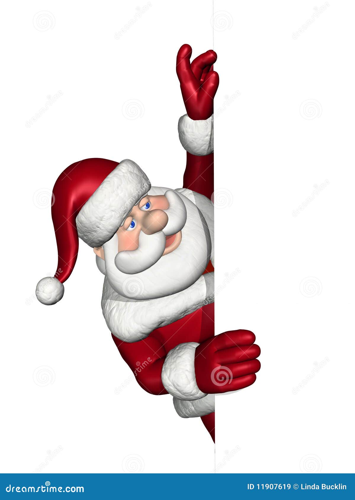 Santa Looking Over Edge Stock Illustrations – 2 Santa Looking Over Edge ...