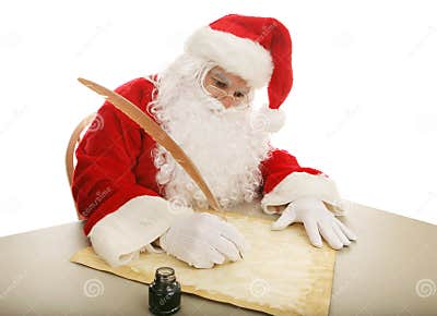 Santa Making His List stock image. Image of creativity - 3466725
