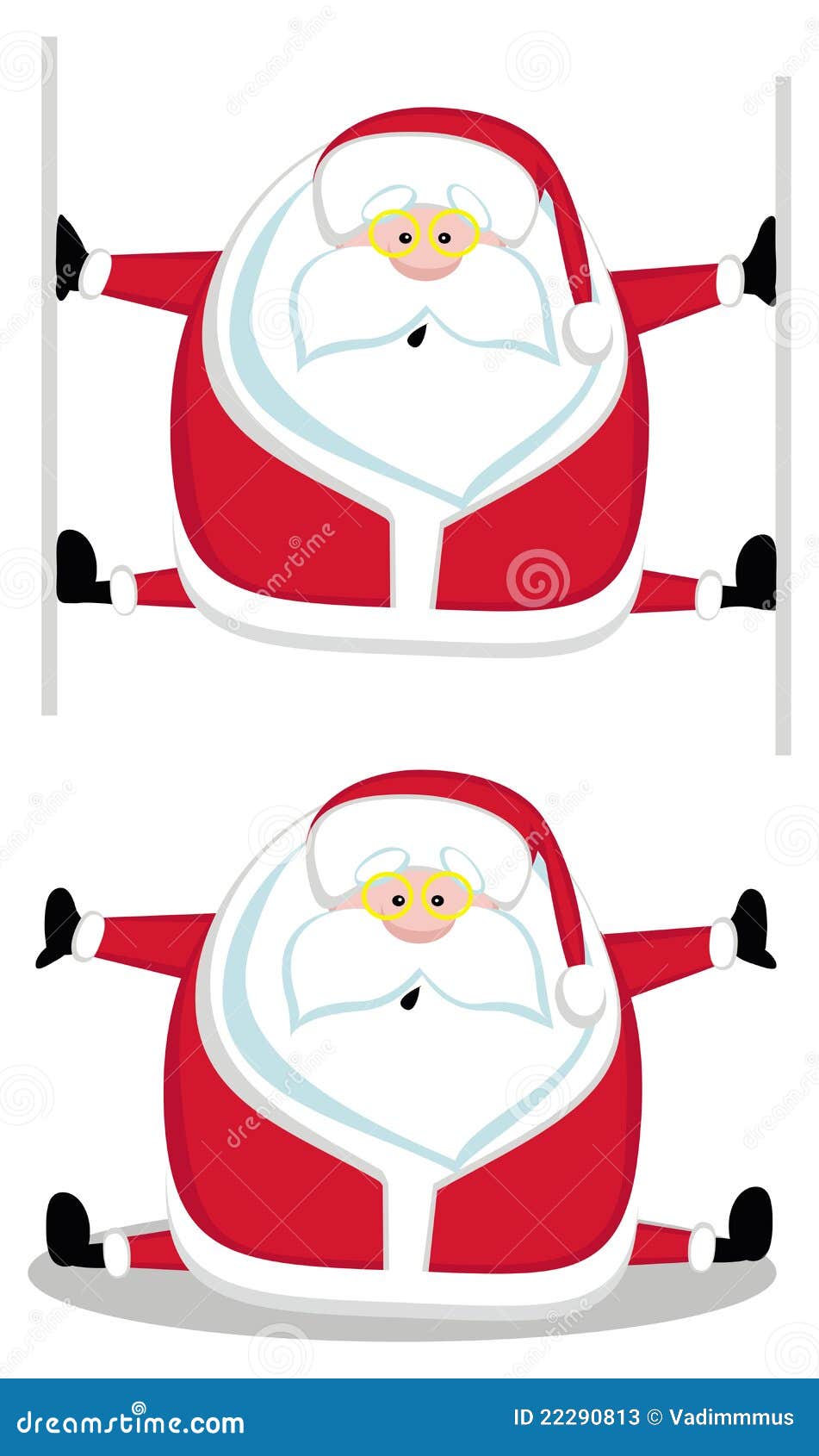 Santa Making Splits Royalty-Free Illustration | CartoonDealer.com #22290813