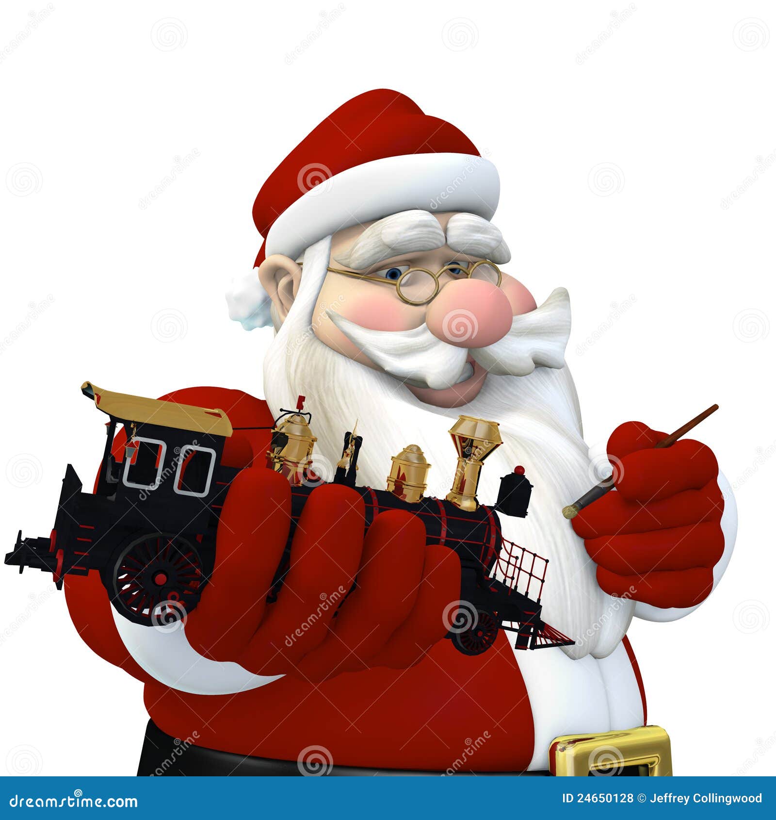 Santa Making Toys stock illustration. Illustration of december - 24650128