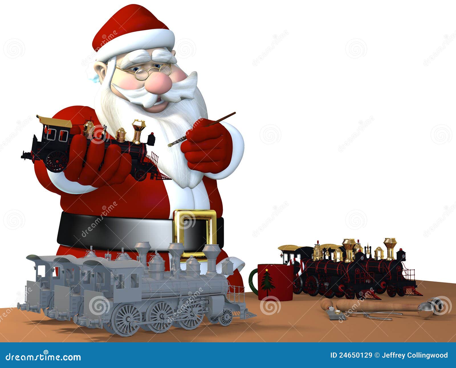 Santa Making Splits Royalty-Free Illustration | CartoonDealer.com #22290813